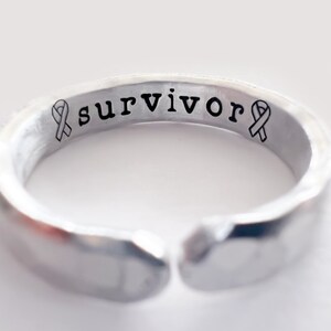 Cancer Survivor Ring, Cancer Free, Cancer Ribbon, Rings for Women, I ...