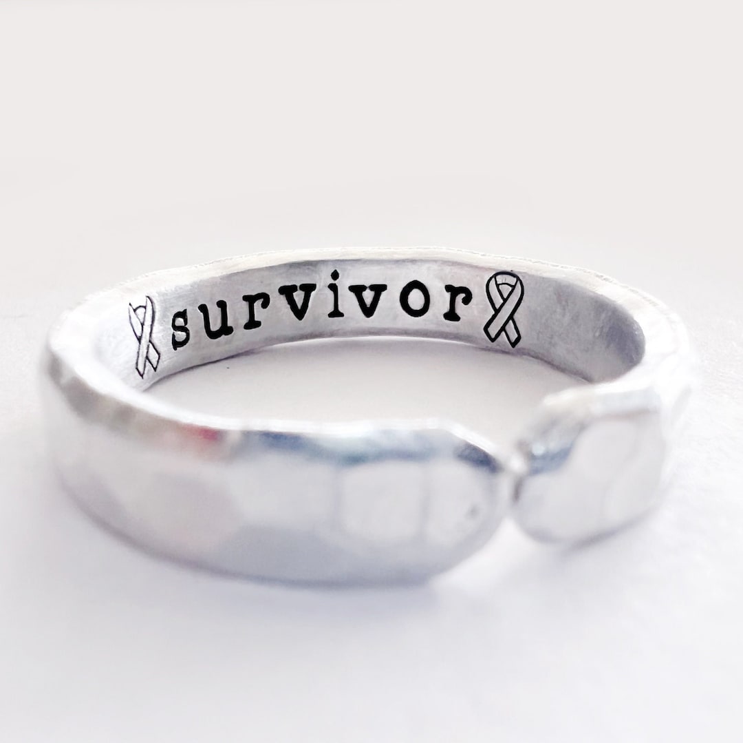 Cancer Survivor Ring, Cancer Free, Cancer Ribbon, Rings for Women, I ...