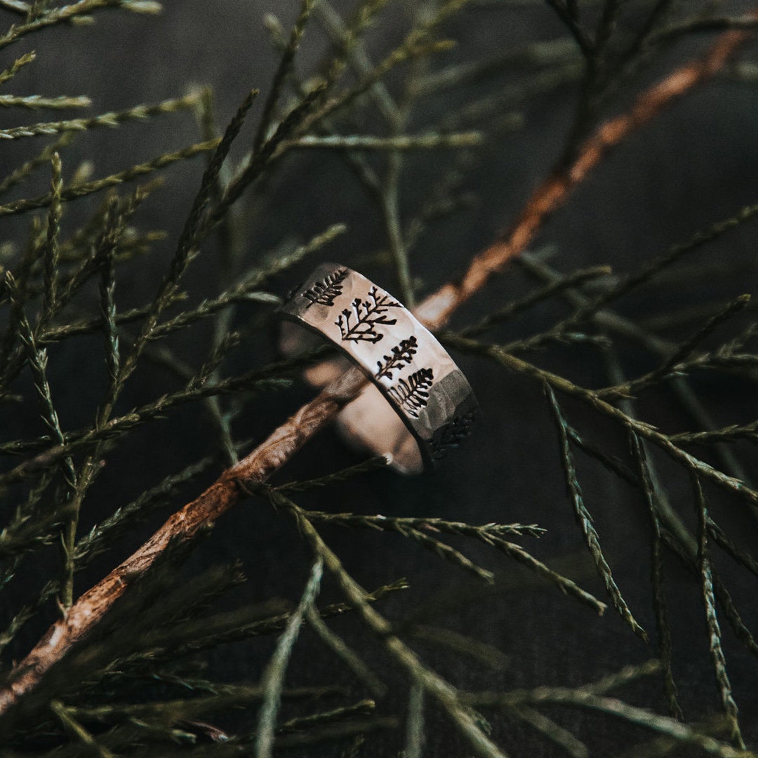 Tree Ring, Adjustable Rings for Women, Silver Nature Ring ...