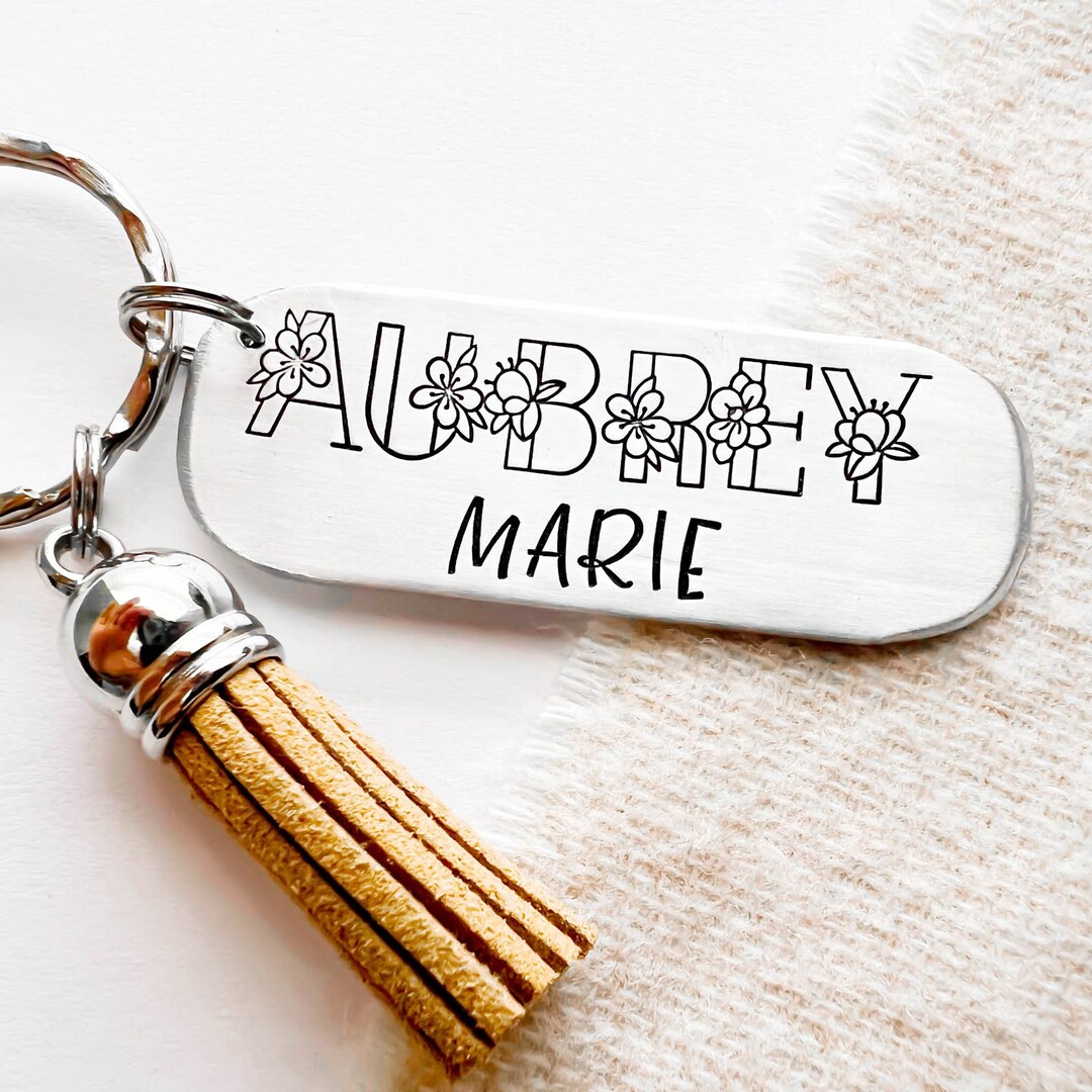 Personalized Name Keychain, Thoughtful Birthday Gift for Her - Etsy