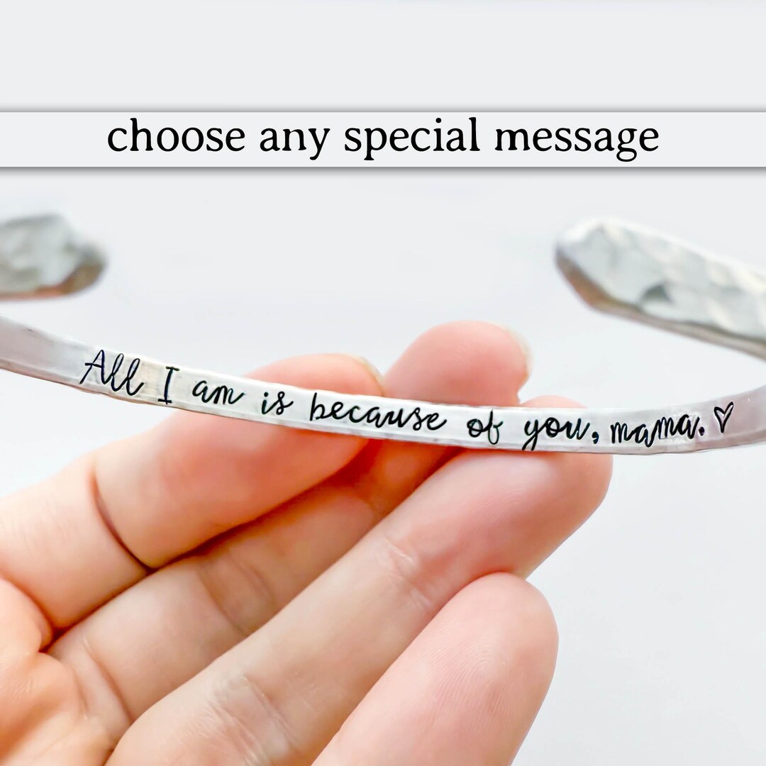 Secret Hidden Message Bracelet, Custom Quote Gifts, Silver Jewelry - Etsy