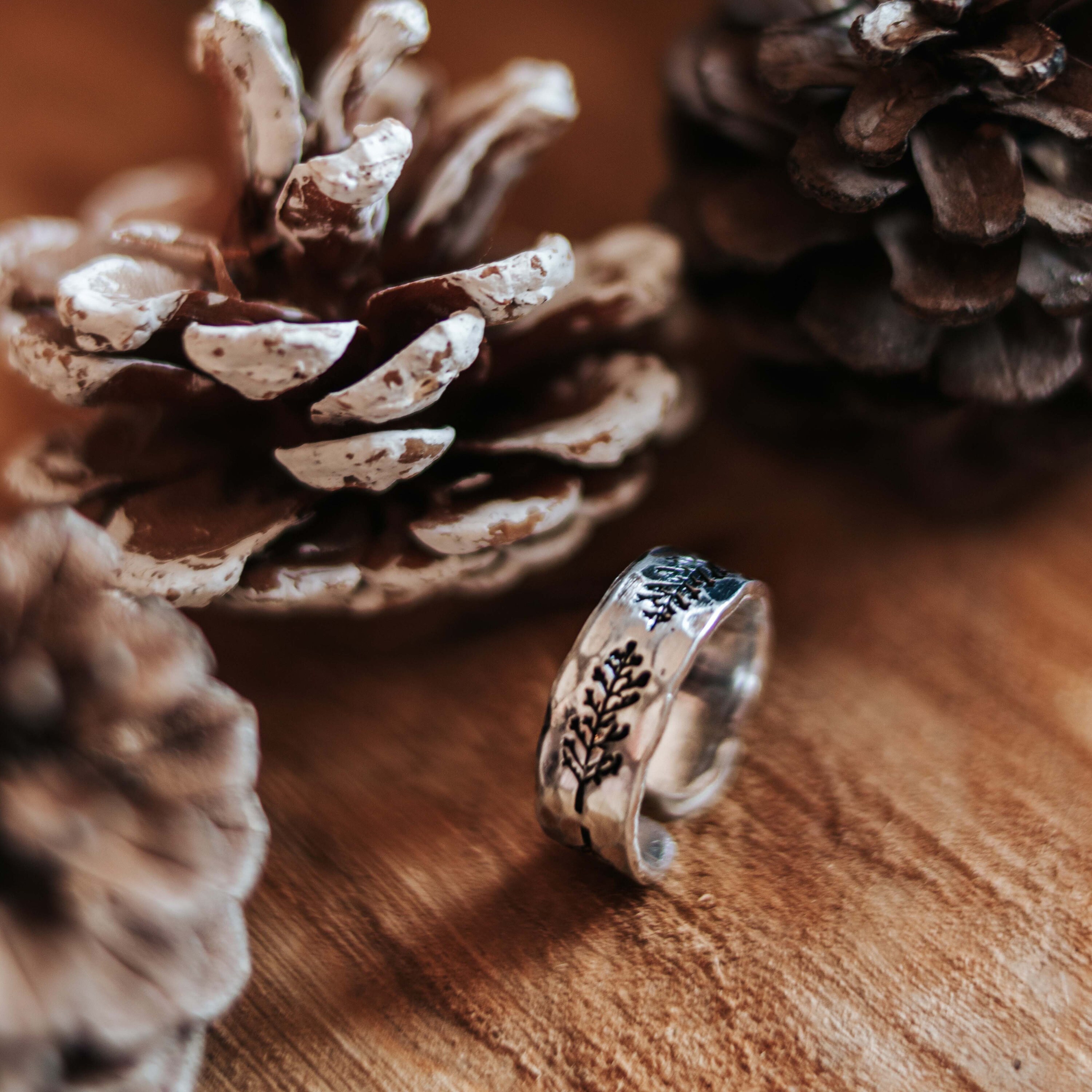 Tree Ring Rings For Women Outdoor Gift Silver Rings Dainty | Etsy