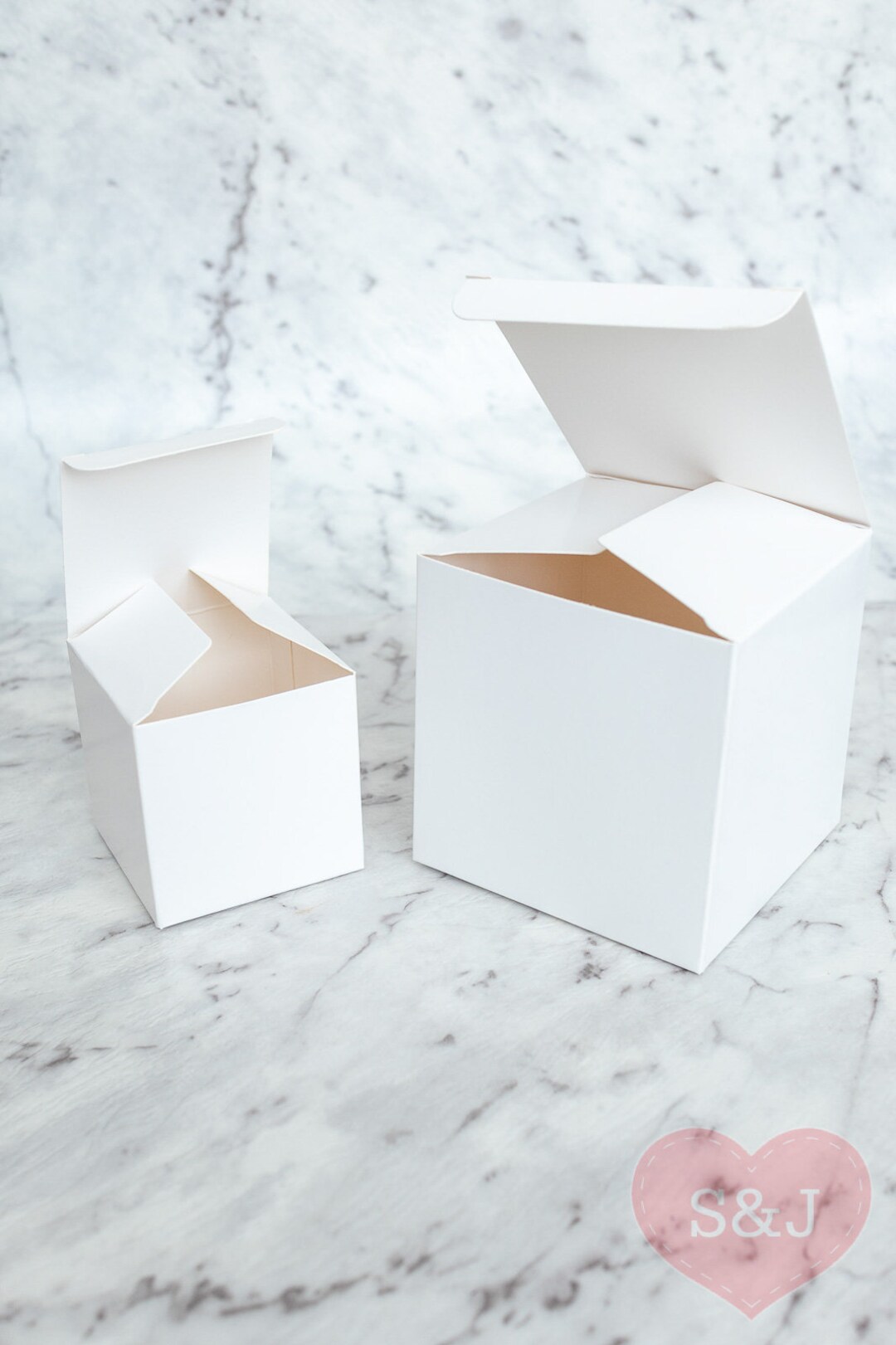 50x Plain White Boxes DIY Party Favour Birthday Bomboniere Small Large ...