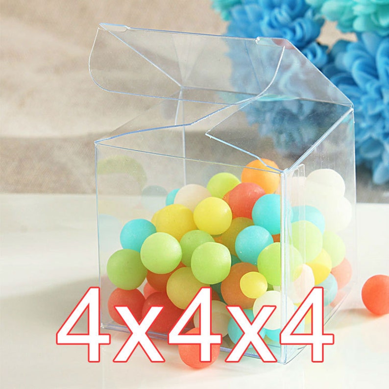 10x Clear PVC Boxes lolly/cake/jewellery rectangular/square | Etsy