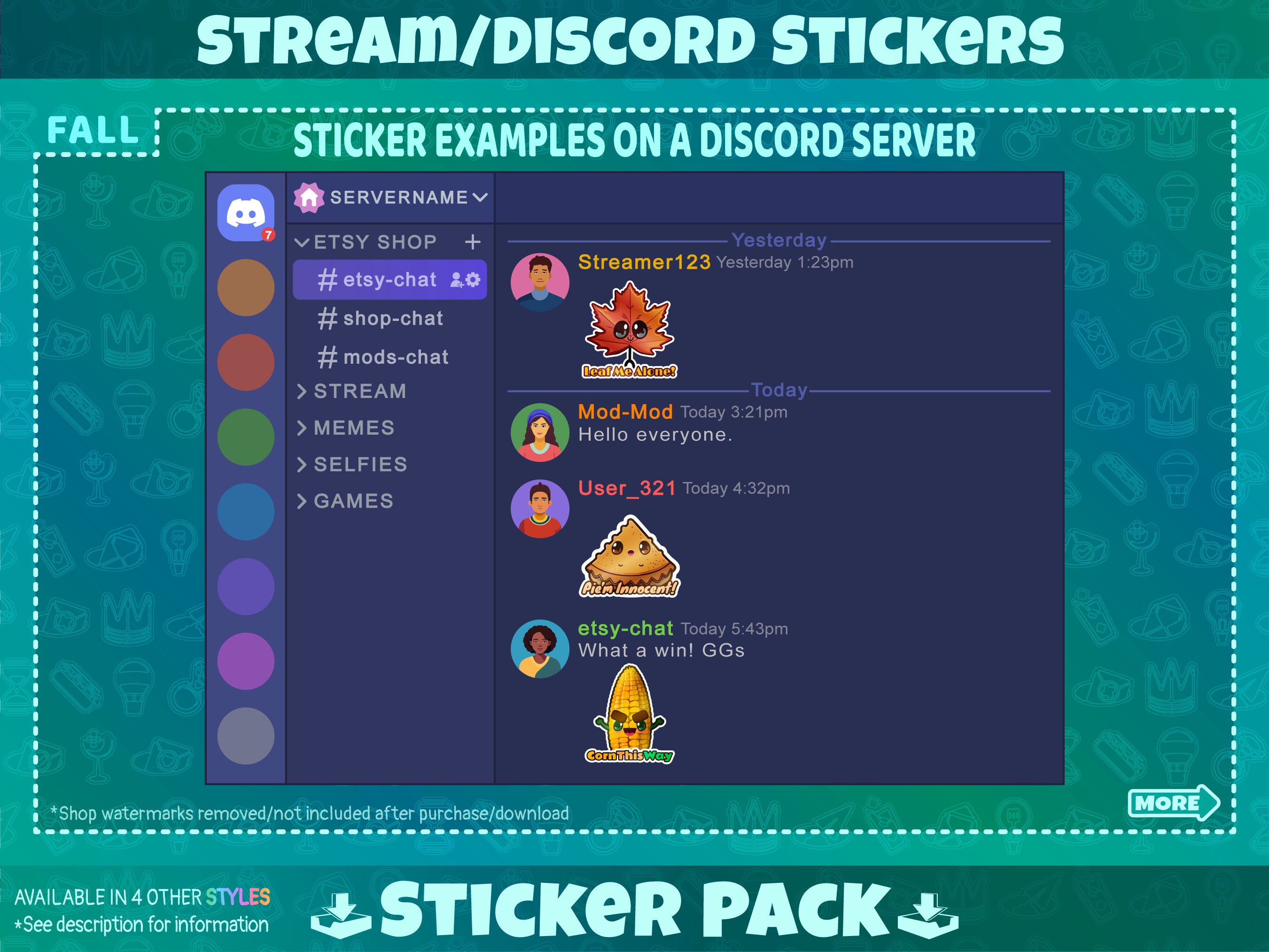 Twitch Stickers, Discord Stickers, Stream Stickers, Youtube Overlays ...