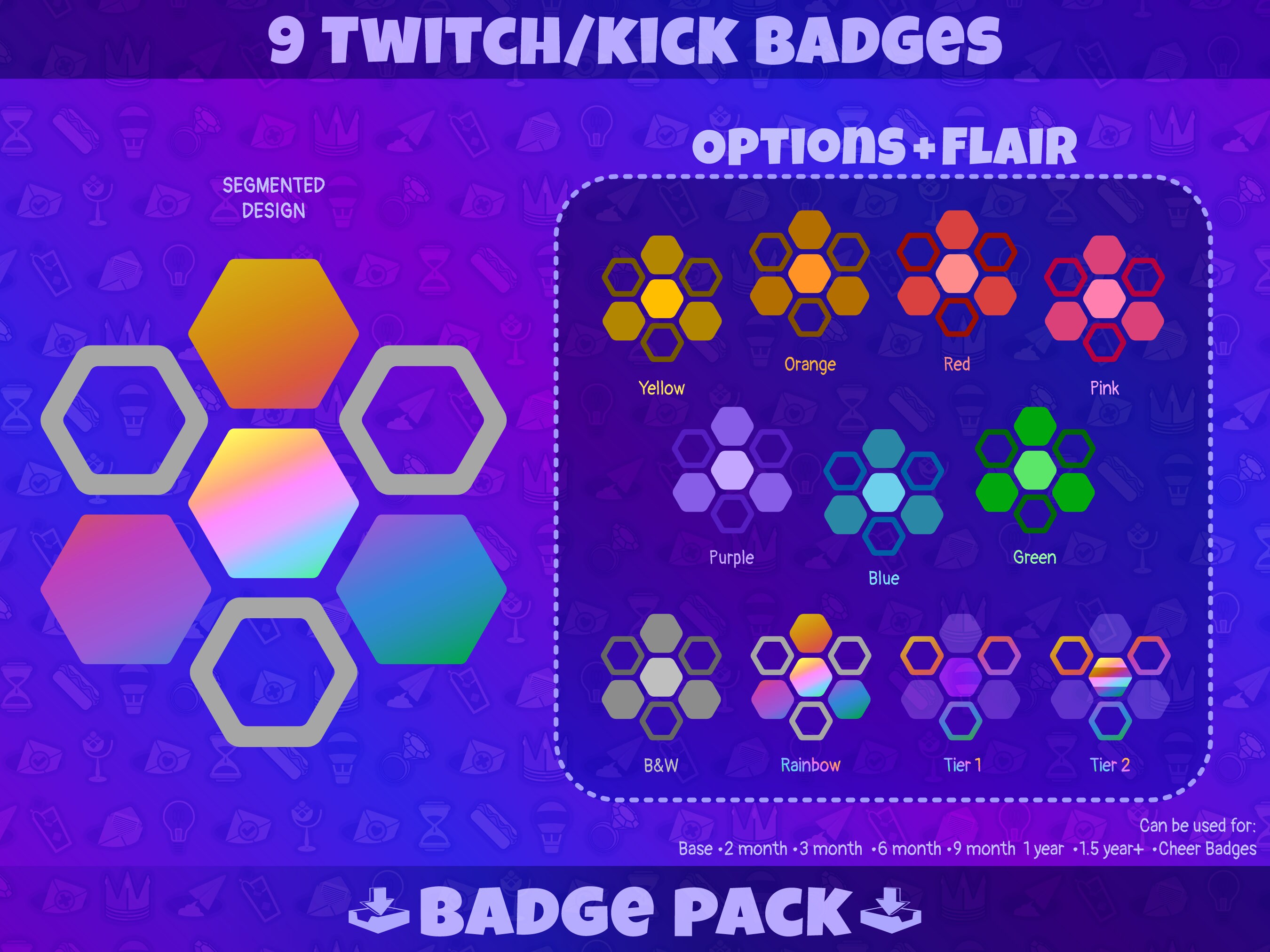 Twitch Badge, Kick Badge, Rainbow Badges, Stream Badge, Twitch Badges ...