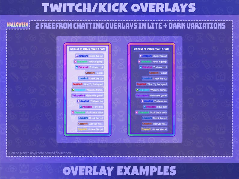 Spooky Halloween Stream Overlay Pack for Twitch Kick Youtube | Spooky ...