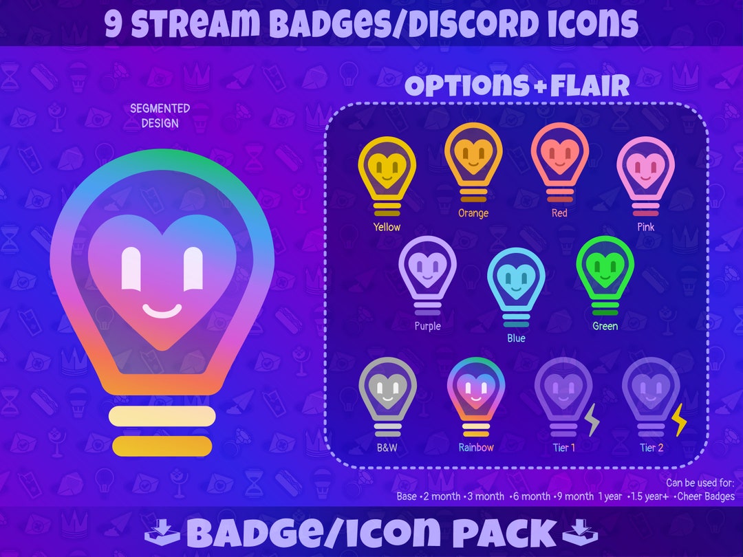 Light Bulb Badge | Youtube Icons | Discord Role Art | Twitch Badges ...