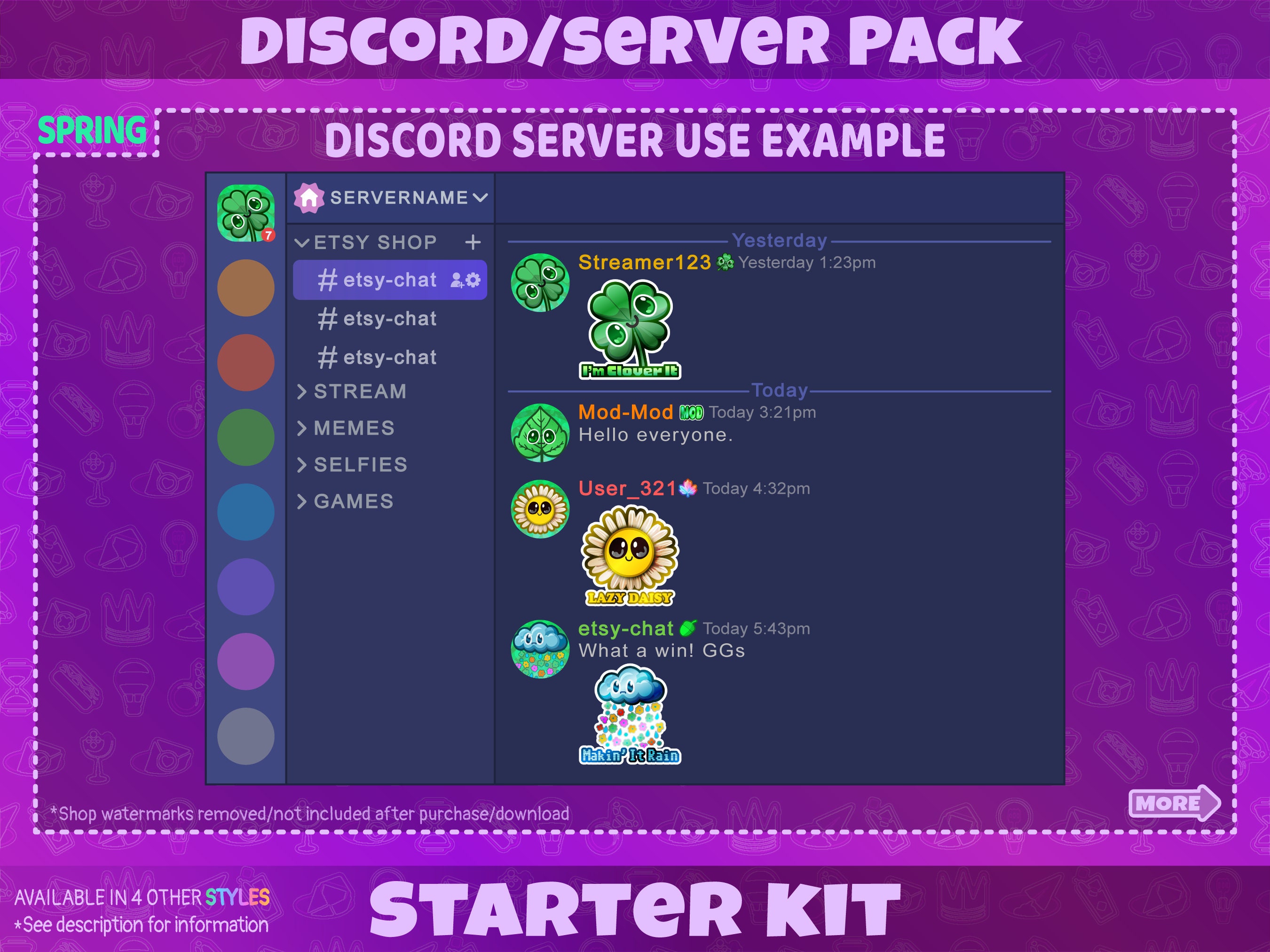 Discord Graphics Discord Banner Discord Stickers Discord Art Discord Bundle Discord Bundle