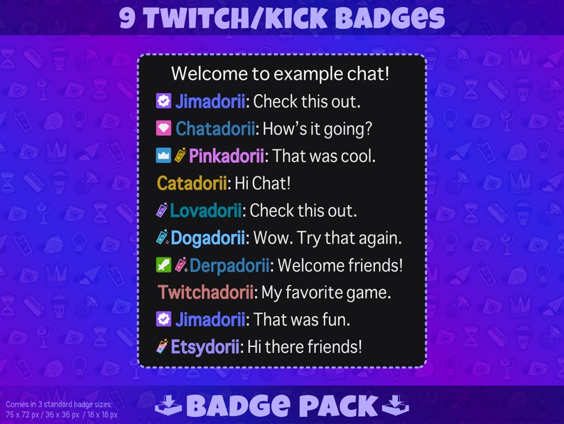 Ice Beverage Twitch Badges: Colorful Stream Sub Badges (digital ...