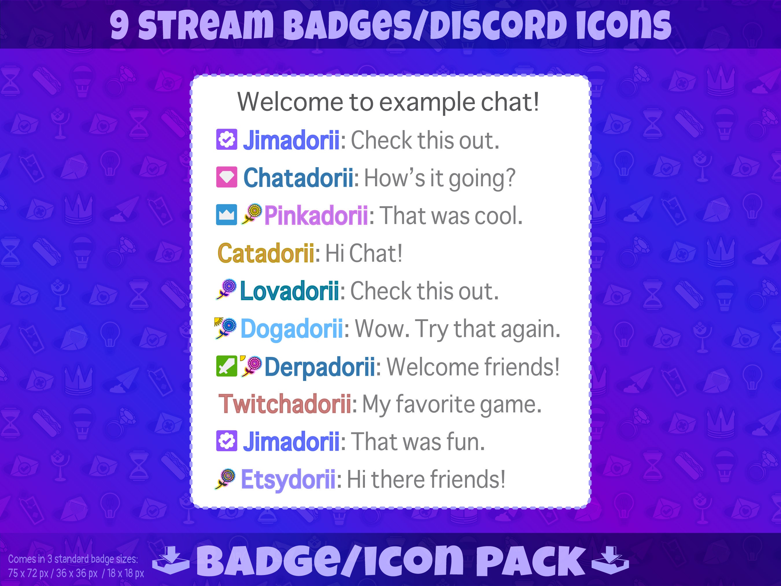 Twitch Badge, Youtube Badge, Kick Badge, Stream Badge, Discord Art ...
