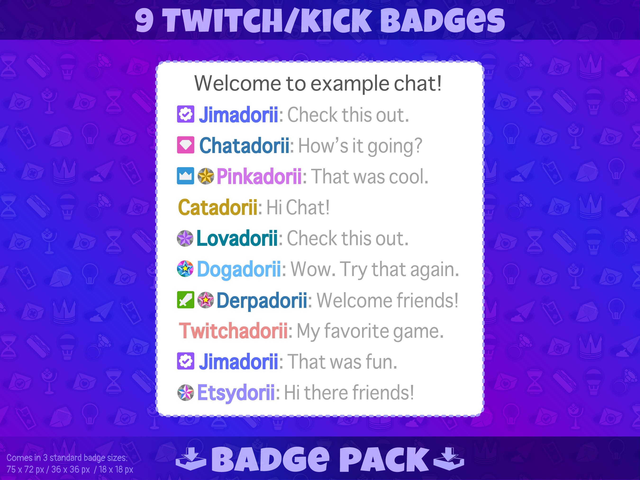 Twitch Badge, Kick Badge, Twitch Badges, Stream Badge, Bit Badges, Sub ...