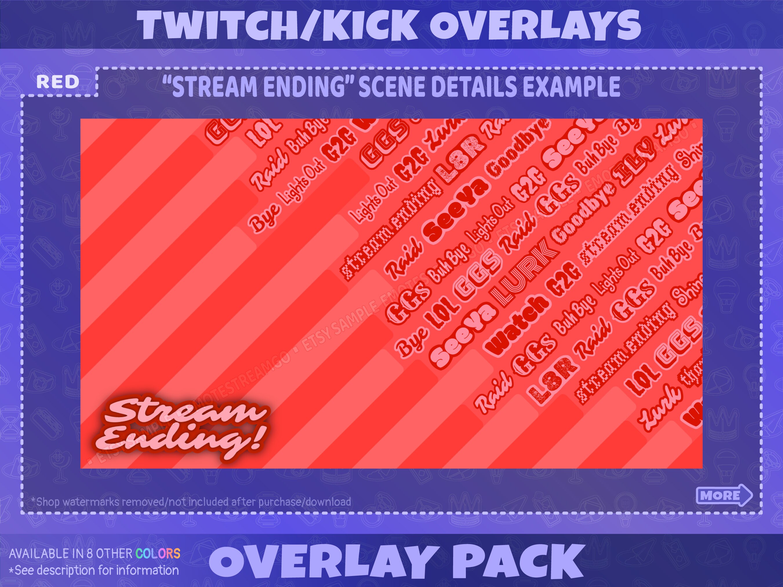 Red Stream Overlay Pack for Twitch Kick Youtube | Stream Scenes Panels ...