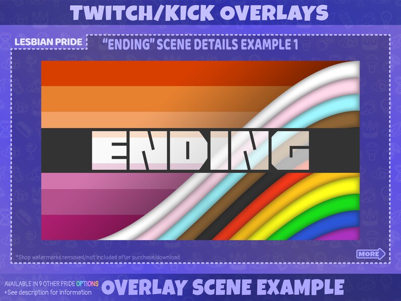 Twitch Lesbian Pride, Kick Pride Scenes, Streamer Bundles, Rainbow ...