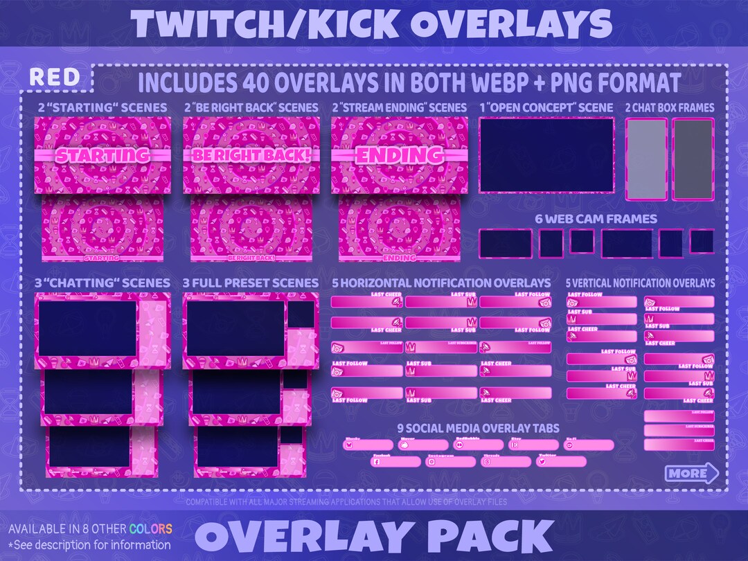 Twitch Overlay Bundle | Youtube Stream Screens | Kick Overlays | Twitch ...
