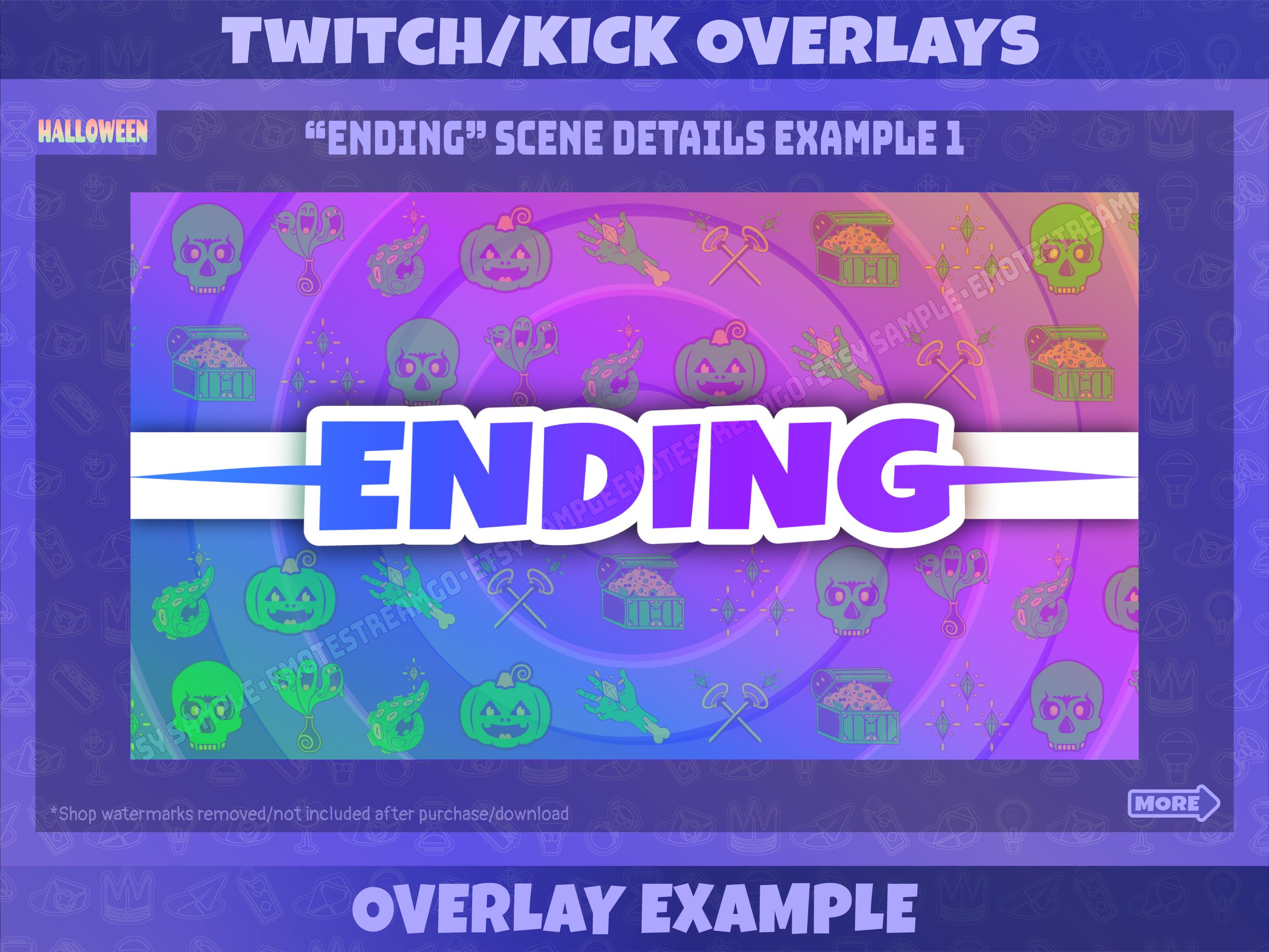 Spooky Halloween Stream Overlay Pack for Twitch Kick Youtube | Spooky ...