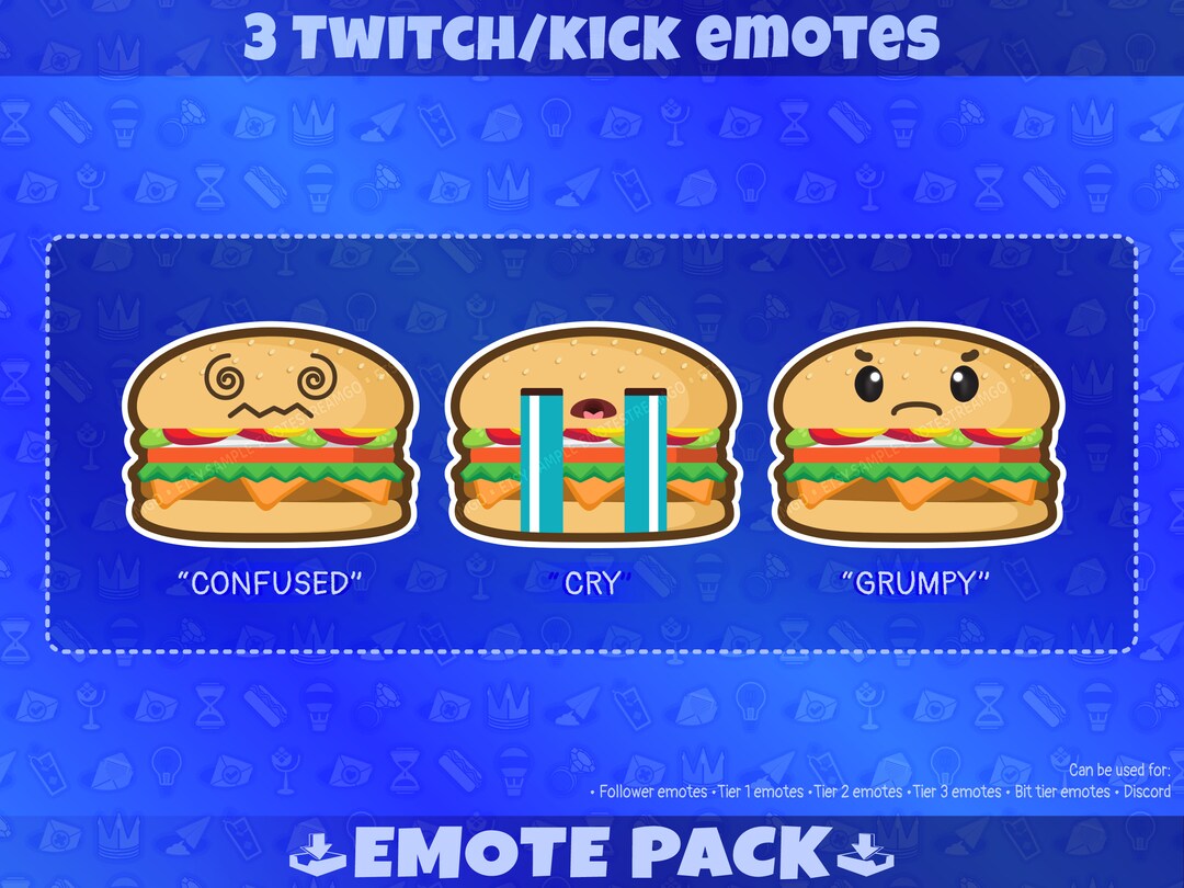 Twitch Emotes, Twitch Sub Emotes, Discord Emotes, Text Emotes, Food ...