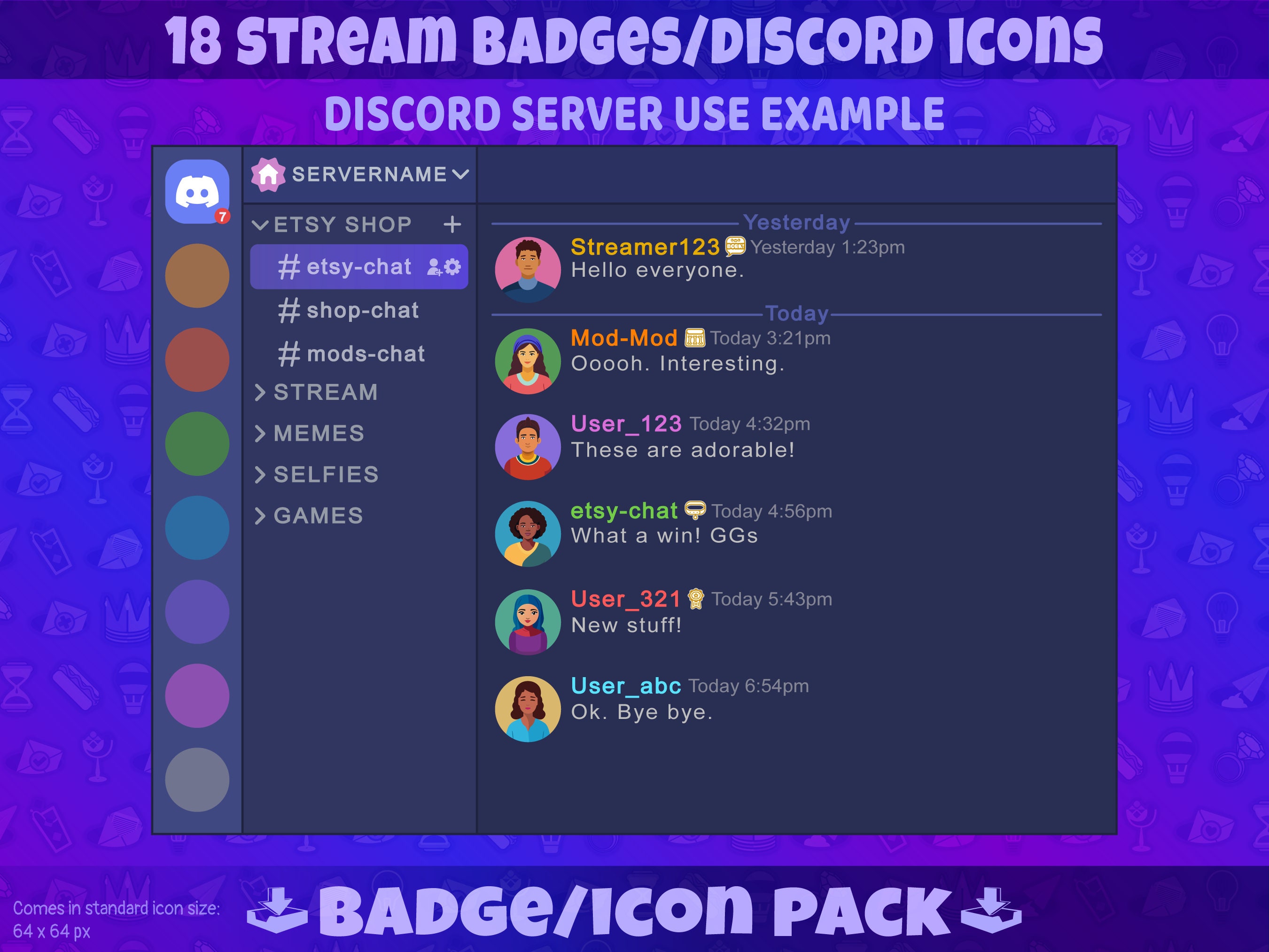 Dog-themed Badges Youtube Streamer Badges Discord Role Icons Twitch ...
