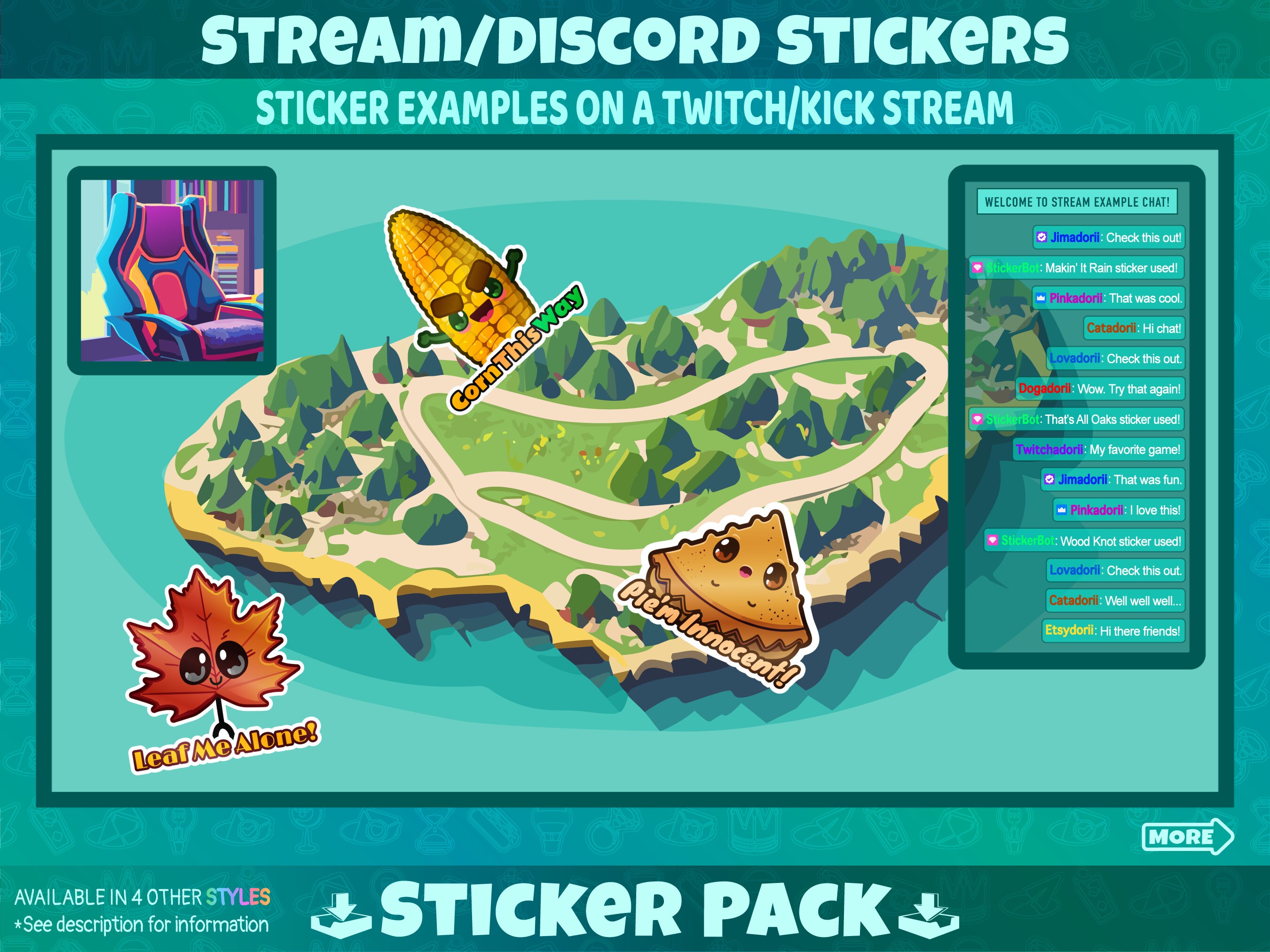 Twitch Stickers, Discord Stickers, Stream Stickers, Youtube Overlays ...