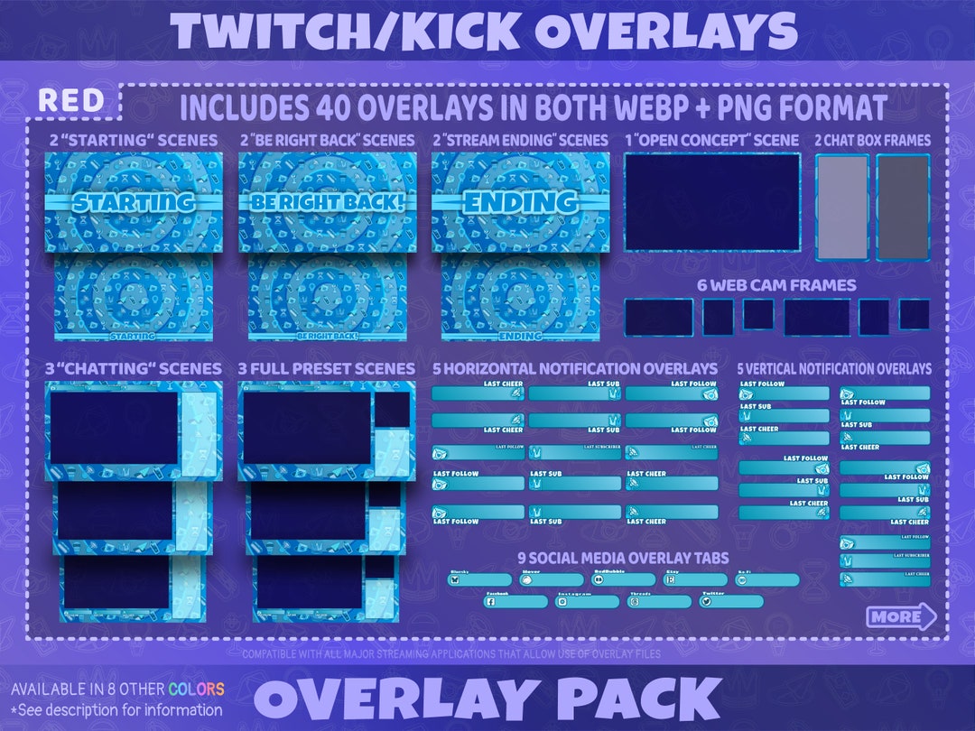 OBS Overlays | Streamlabs Scenes | Youtube Scene | Kick Stream Pack ...