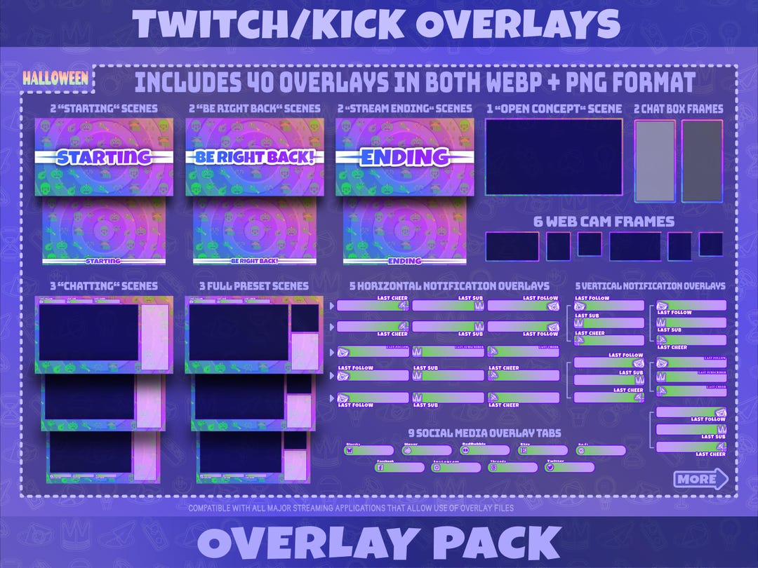 Spooky Overlays, Halloween Overlay, Twitch Halloween, Twitch Overlays ...