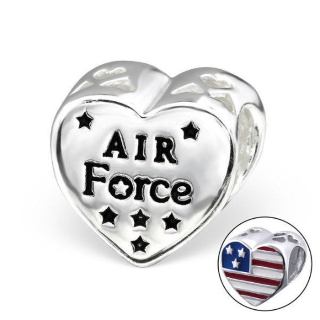 AIR FORCE Charm Beads American Flag Fits Perfectly on - Etsy