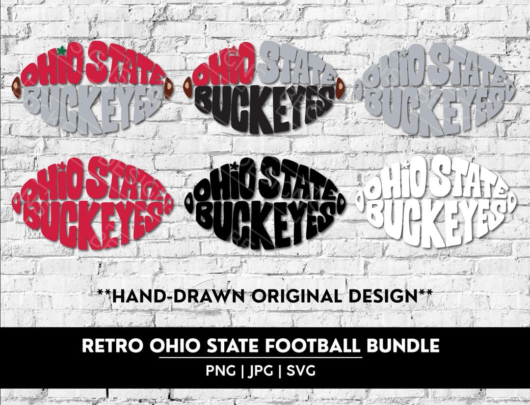 Retro Ohio State Buckeyes SVG: Hand-drawn Lettering (digital Download ...