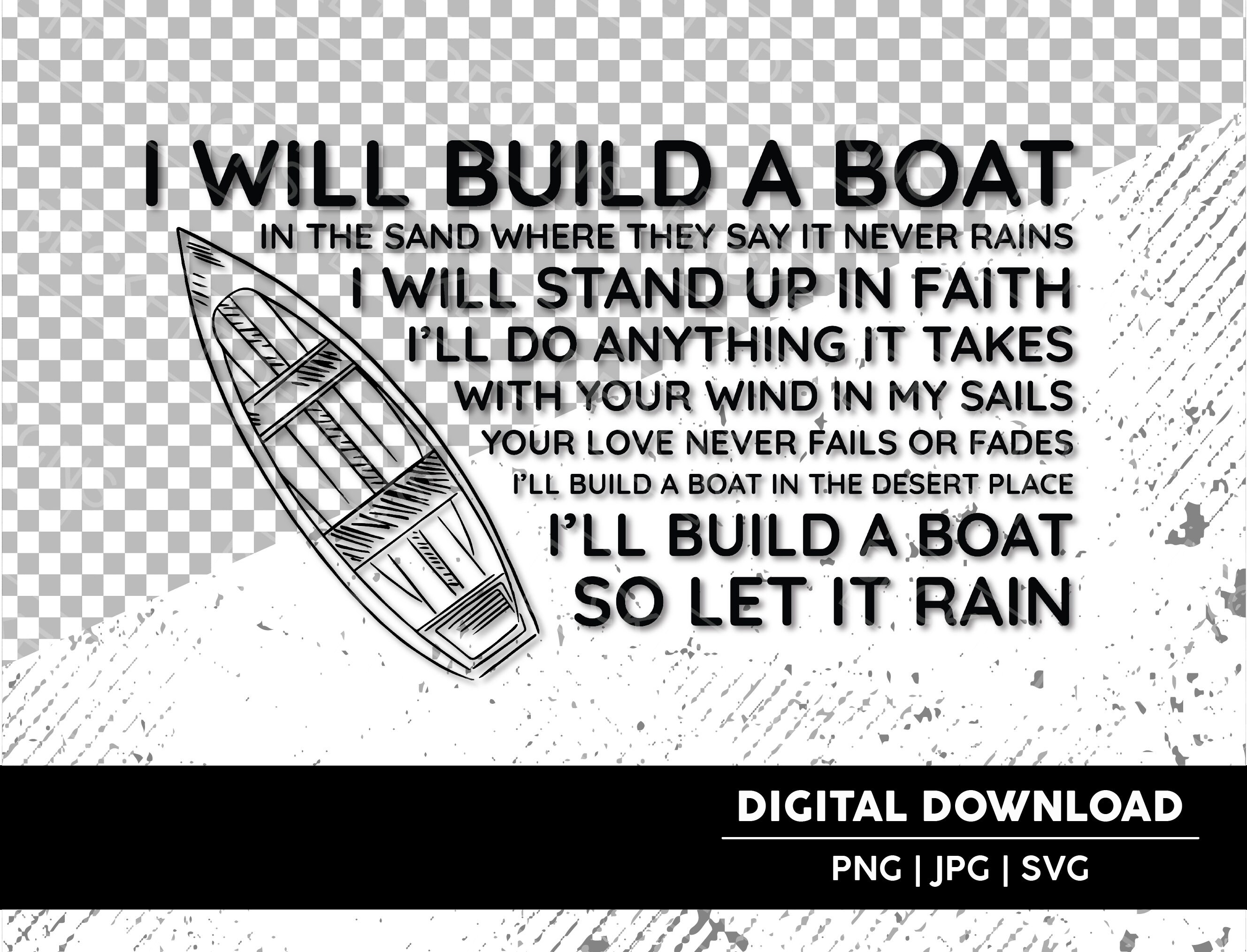 Build A Boat Digital Download | Cut File | SVG | JPG | PNG | Cricut ...