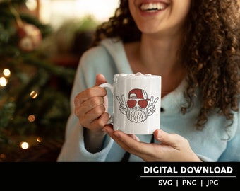 Santa Peace Sign Png - Etsy