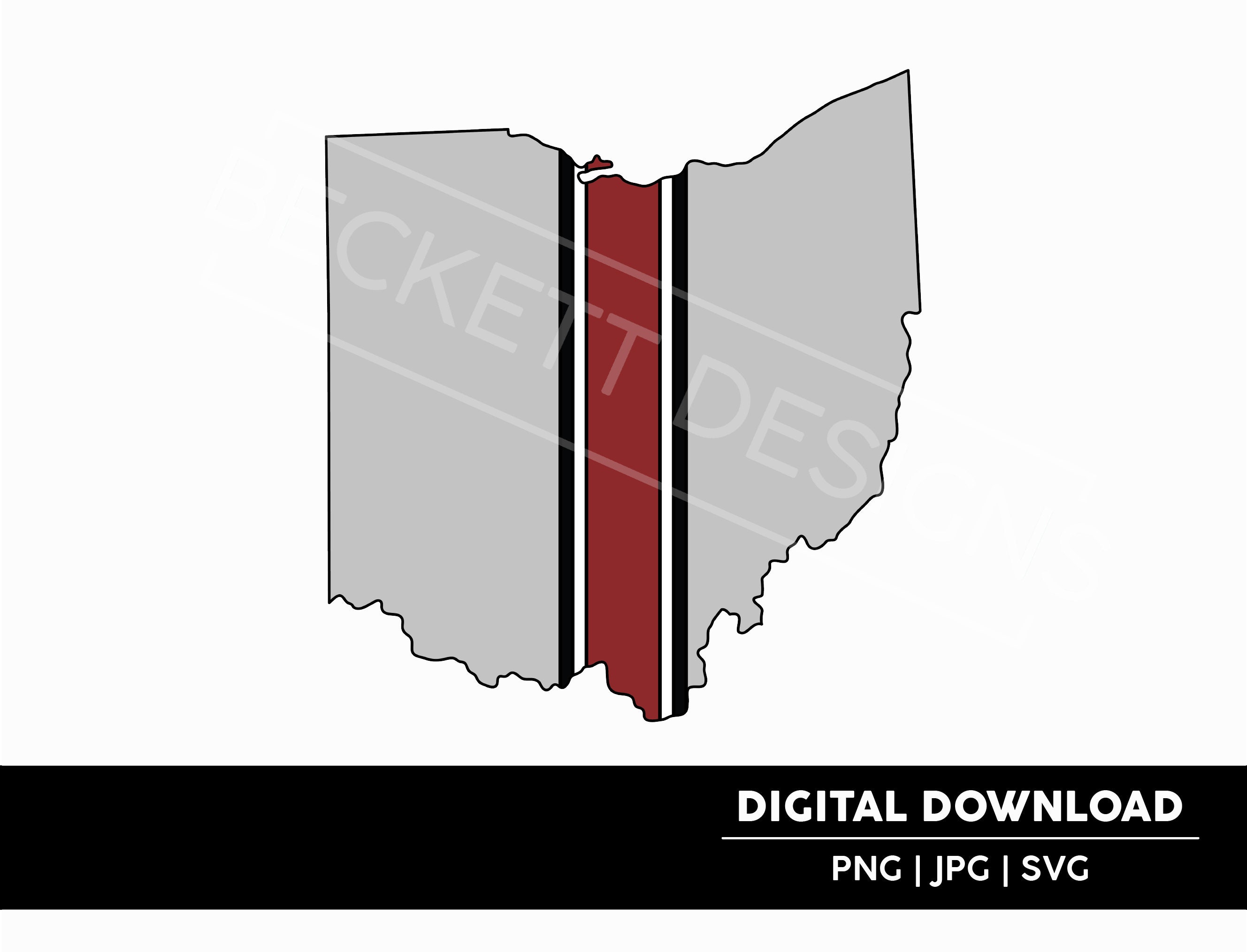 Ohio State Cut File SVG JPG PNG Digital Download - Etsy
