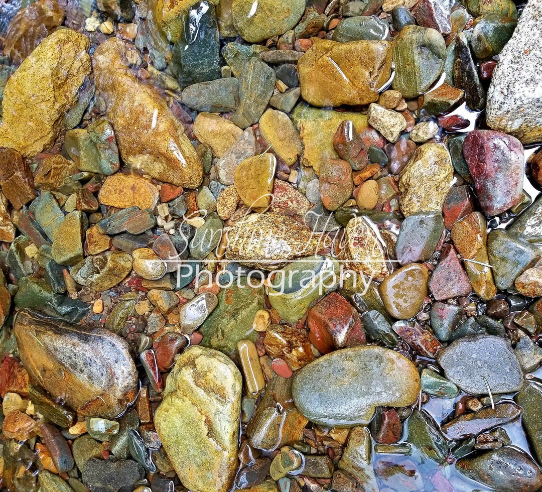 River Rock Background Print Digital Download Printable Wall Art Home ...