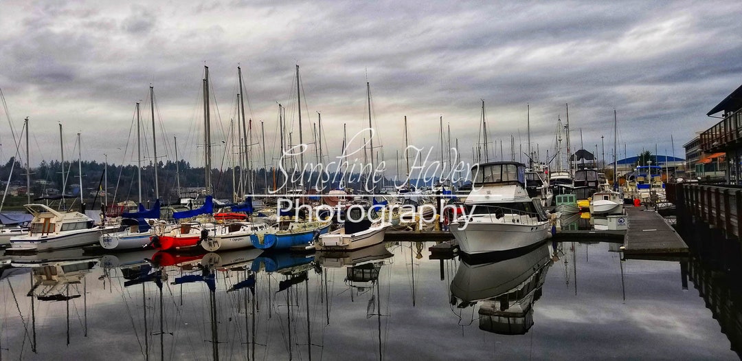 Boats in the Marina Print Digital Download Printable Wall Art Home Wall ...