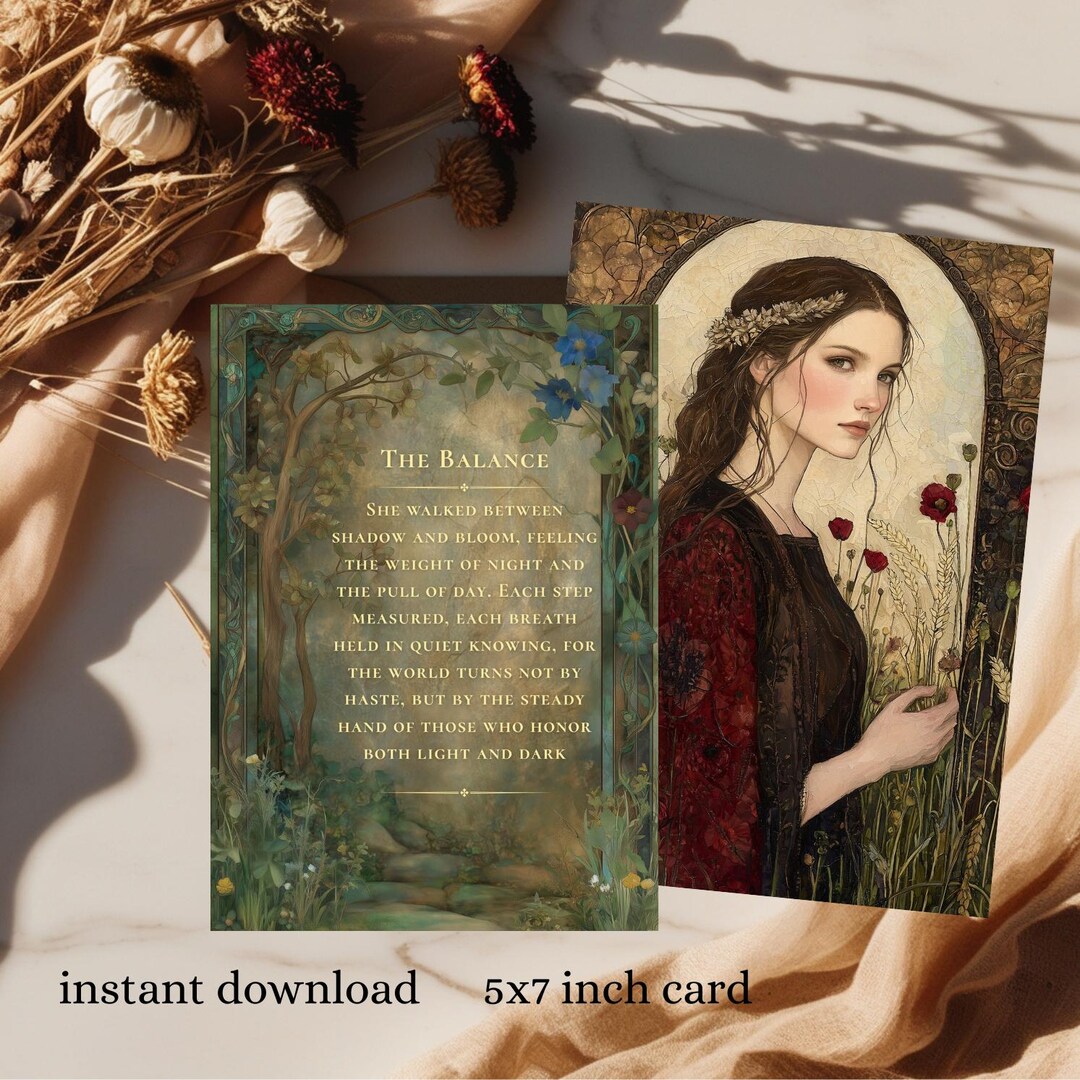 Persephone Oracle Card | Mythic Reflection, the Balance (digital ...