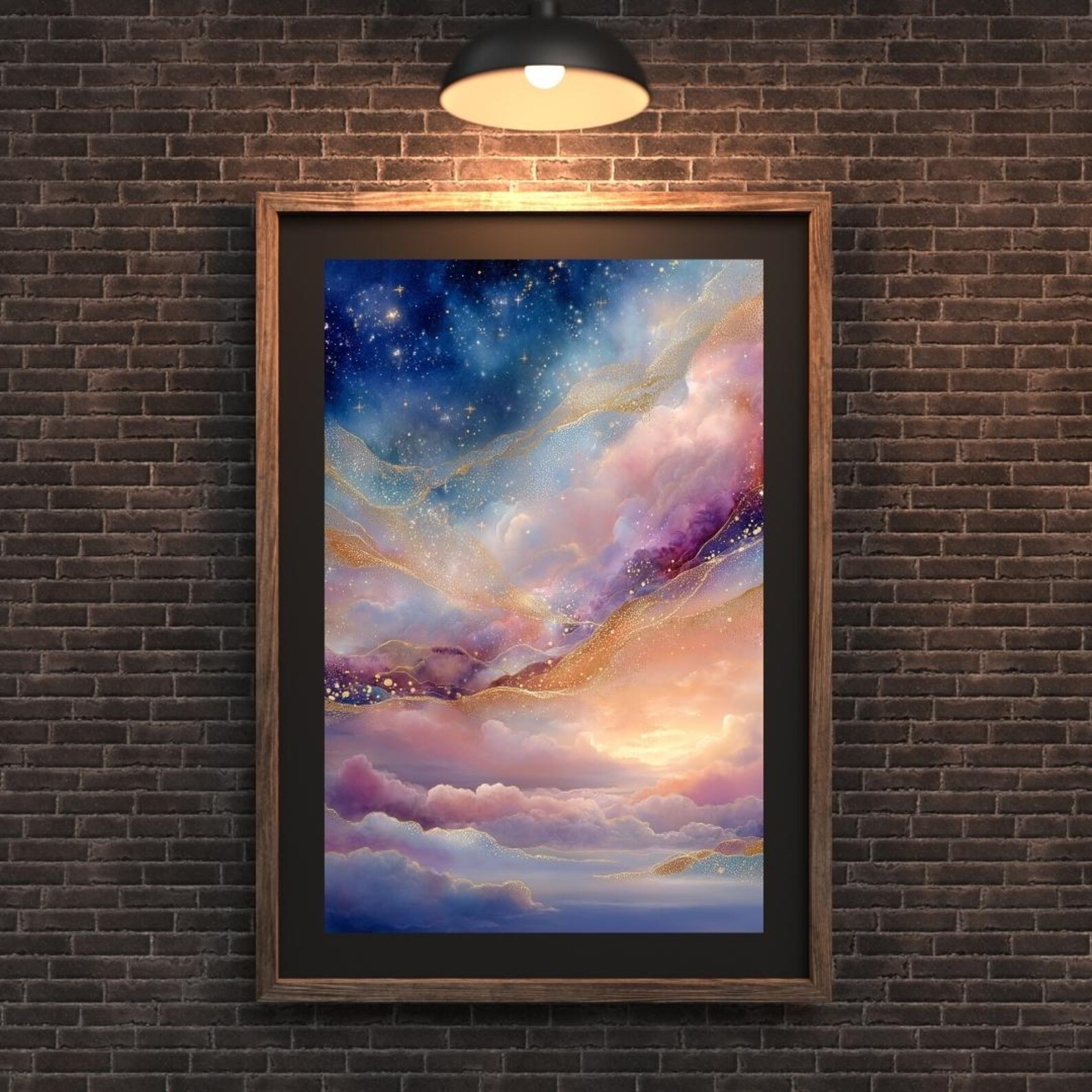 Galactic Reverie Poster, Jewel Tone Galaxy Wall Art, Romantic ...