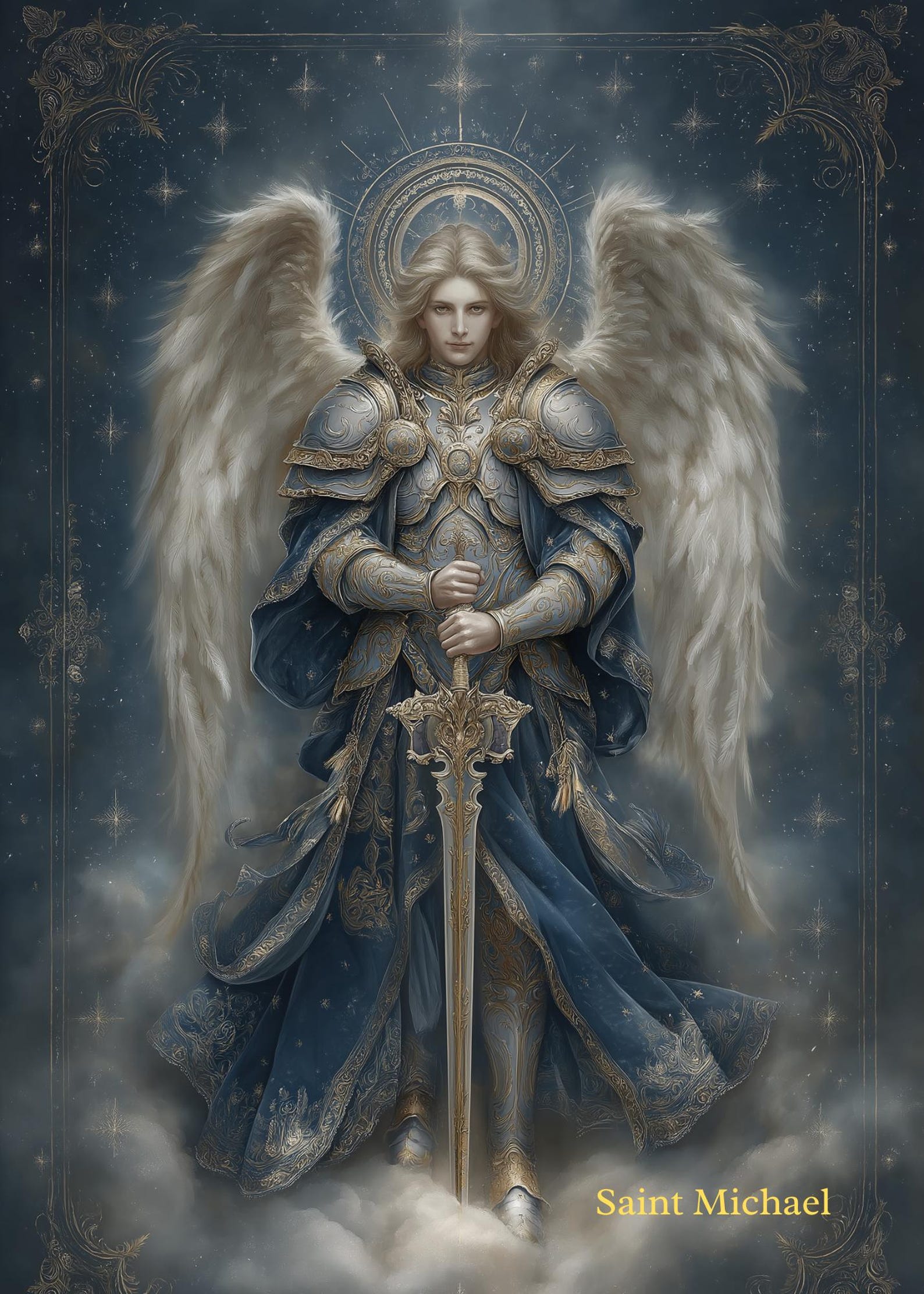 Saint Michael Art Card, Instant Download, Digital Saint Michael ...