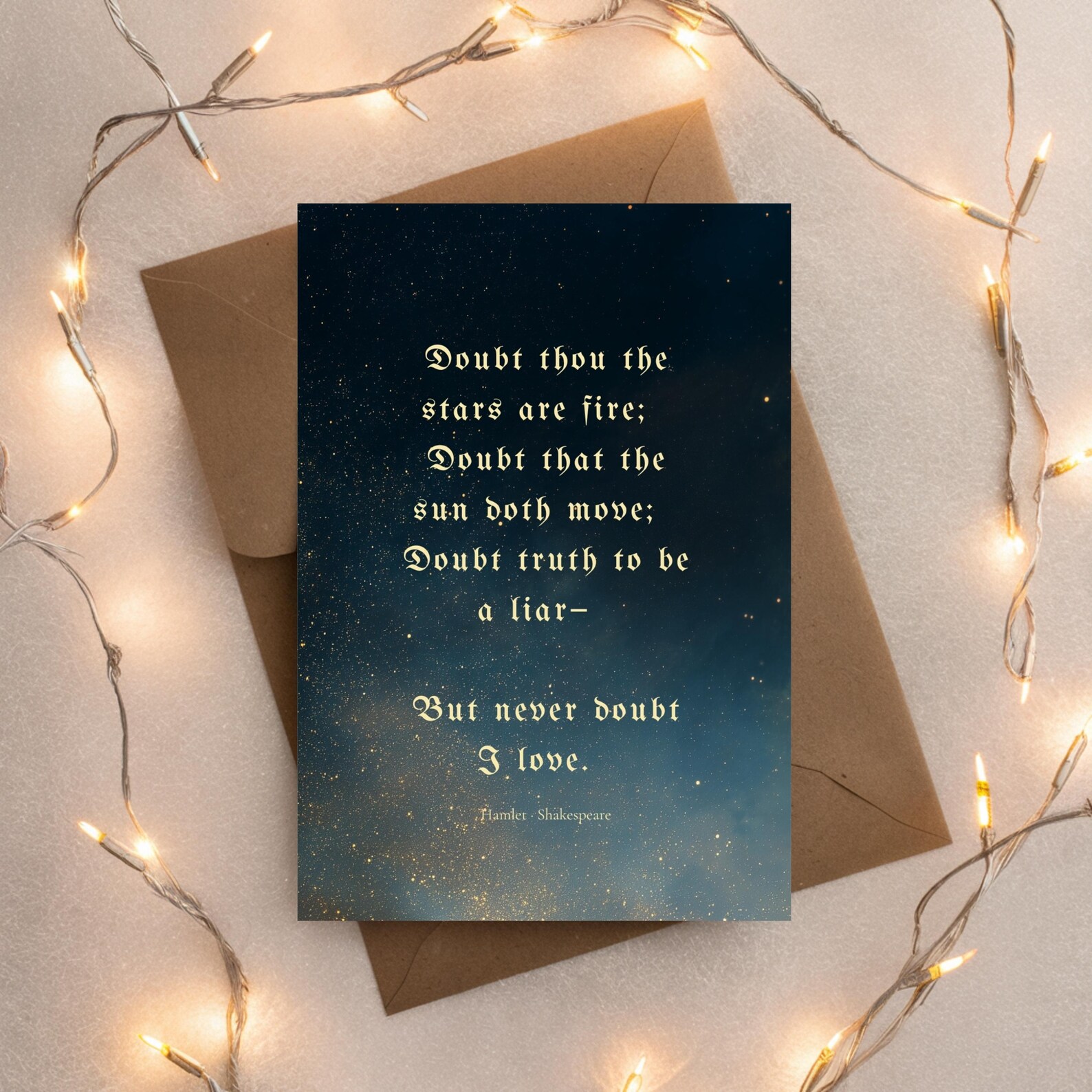 Shakespeare Quote Card Printable | Doubt Thou the Stars Are Fire ...
