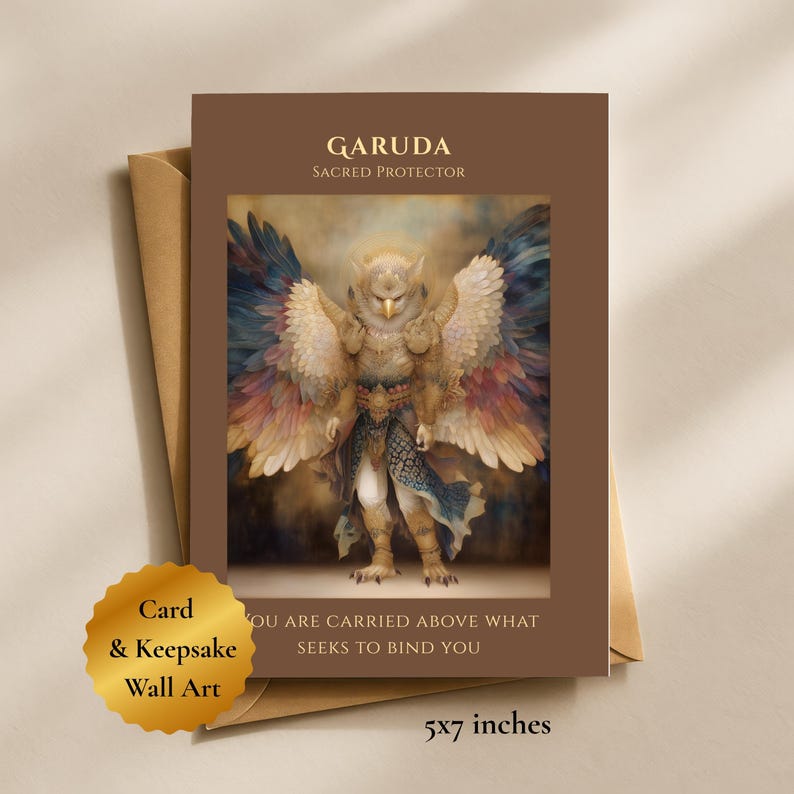 Sacred Guardians Series — Garuda Altar Card Printable, Sacred Animal ...