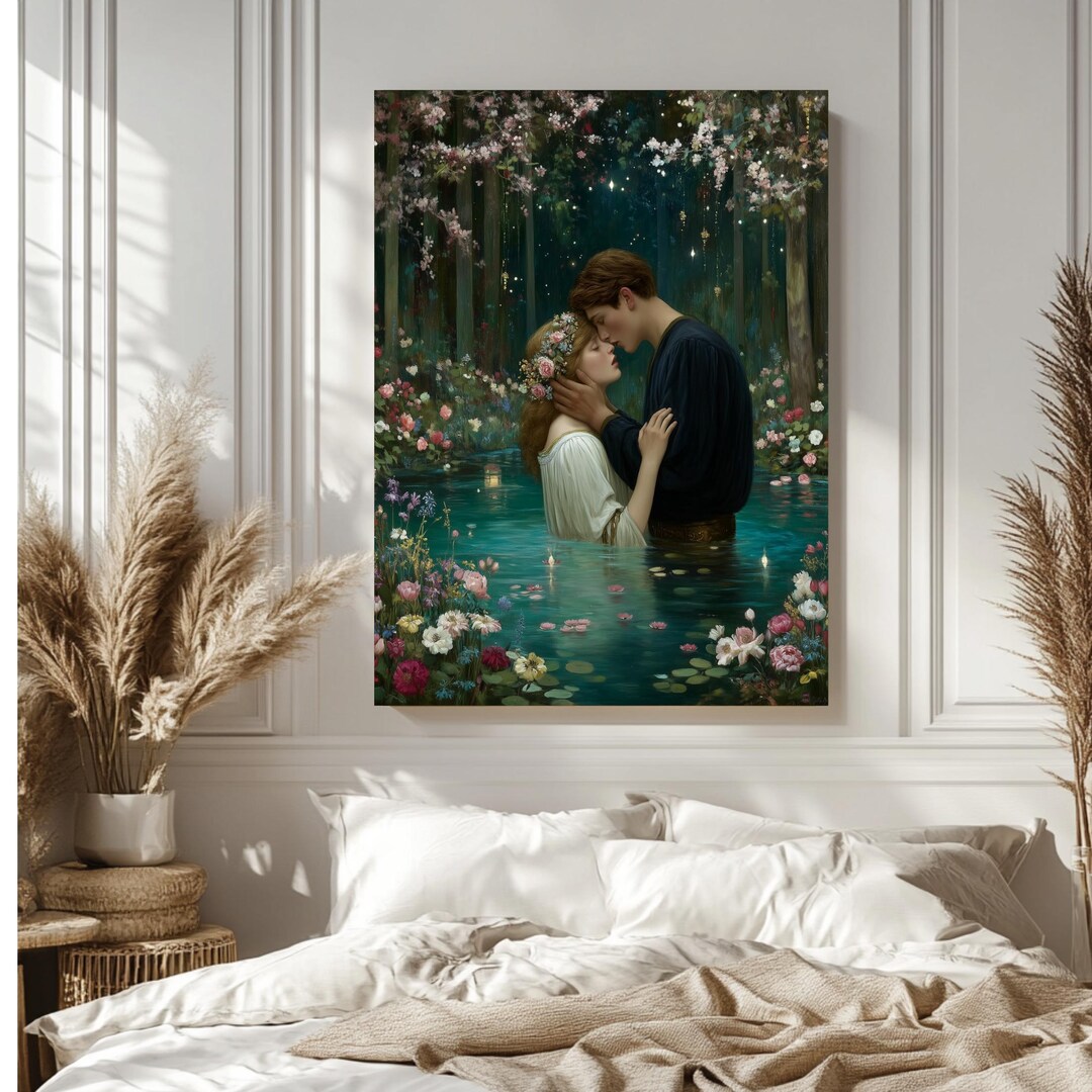 Hamlet and Ophelia - Romantic Wall Art - 24x30 Poster Art - Instant ...