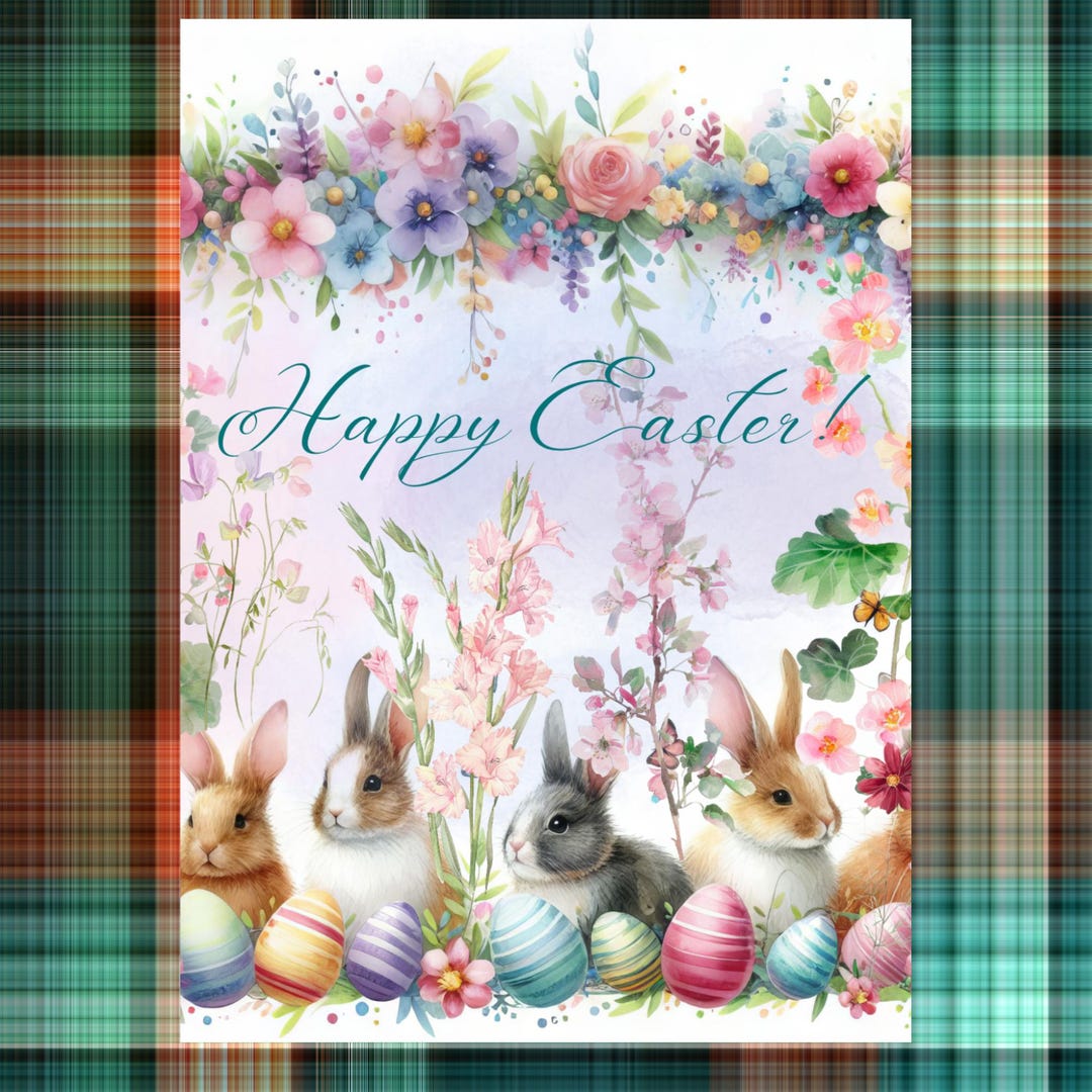 Easter Card Editable Inside Greeting Cover is Not Editable Printable ...