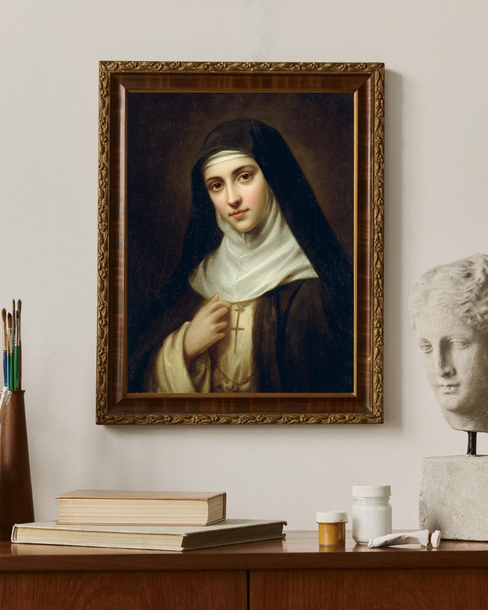 Saint Teresa of Avila Poster - Catholic Saint Wall Art, Mystical ...