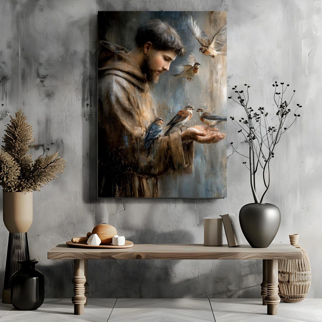 Saint Francis Wall Art Poster - 16x20 Pastel Romantic Impressionist ...