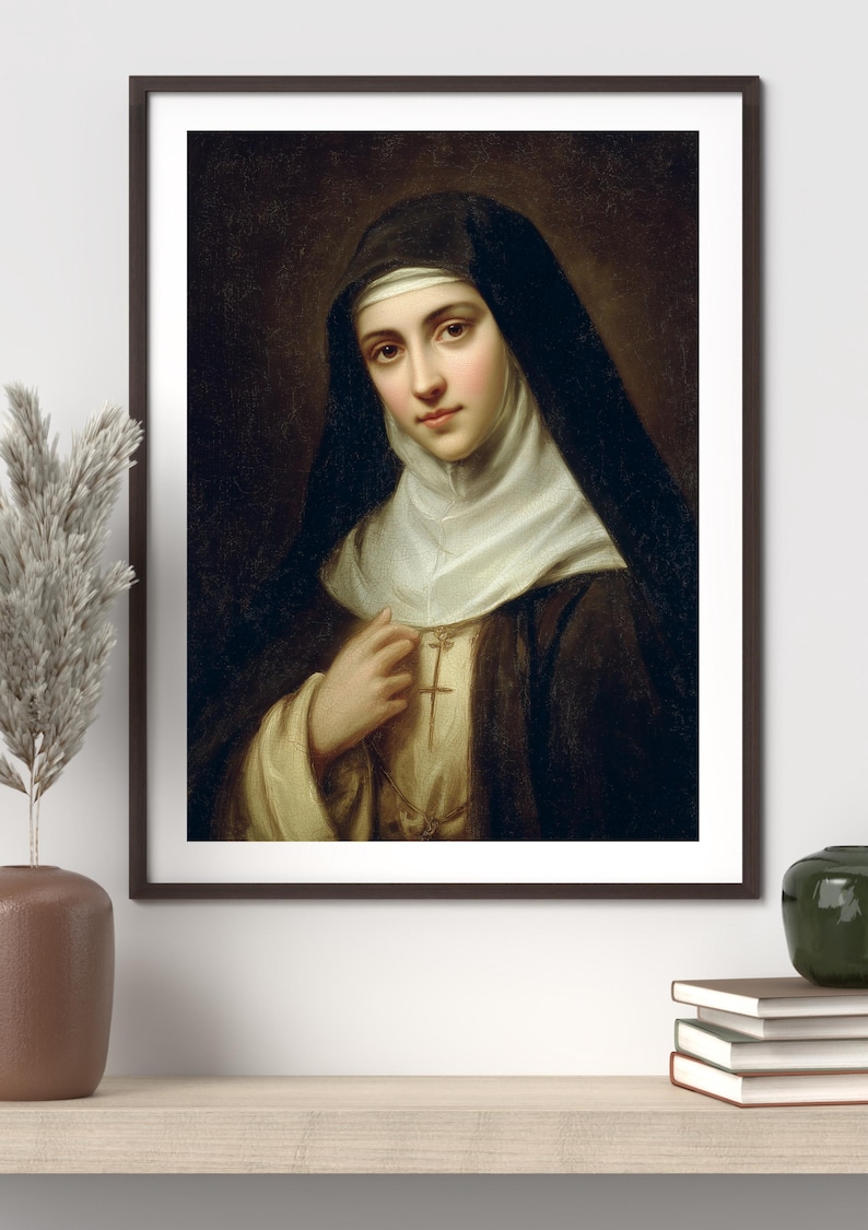 Saint Teresa of Avila Poster - Catholic Saint Wall Art, Mystical ...