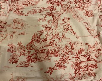 Red and White Toile - Etsy