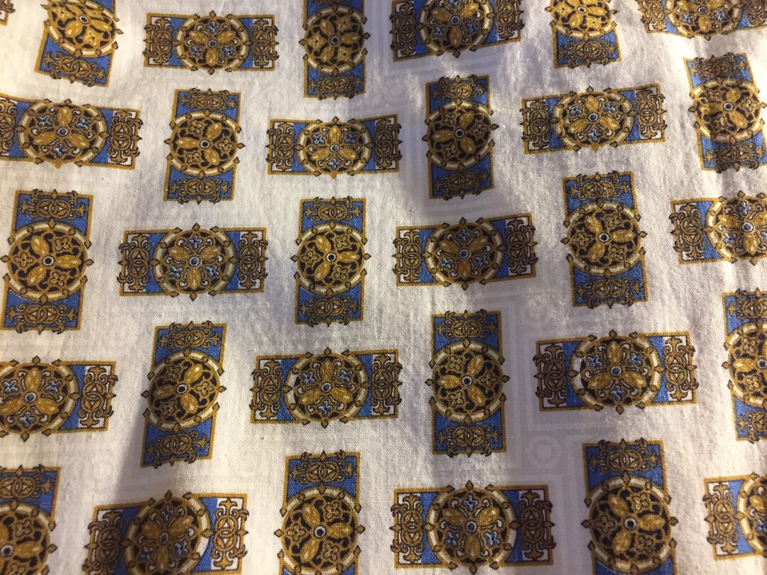 Vintage French Provincial Cotton Fabric 4 Yards, Beautiful Design - Etsy