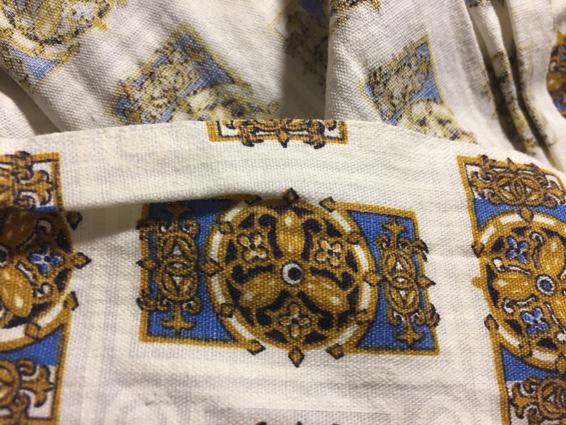 Vintage French Provincial Cotton Fabric 4 Yards, Beautiful Design - Etsy