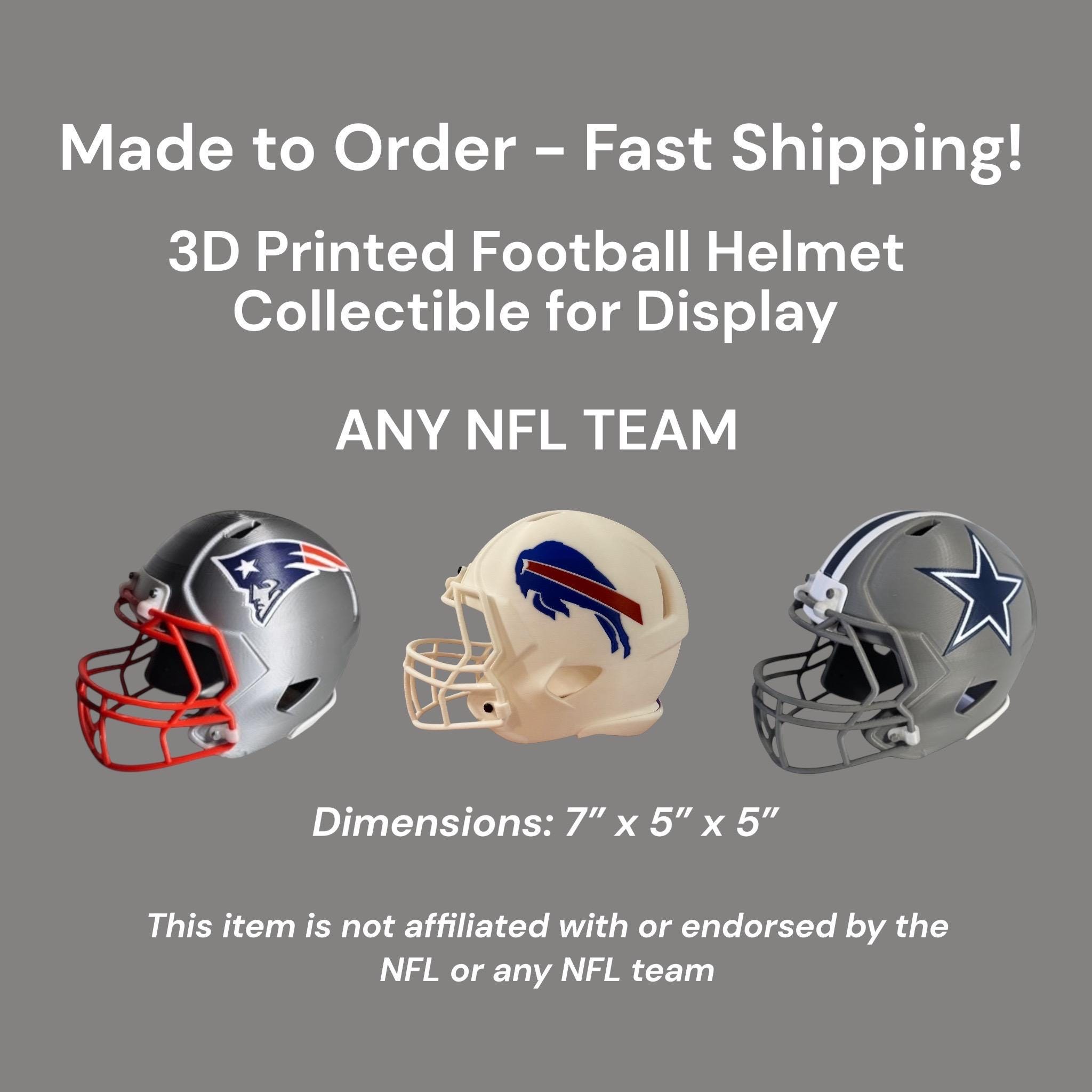 ANY NFL Team | 3D Printed Mini Football Helmet | NFL Fan Decor | 7 ...