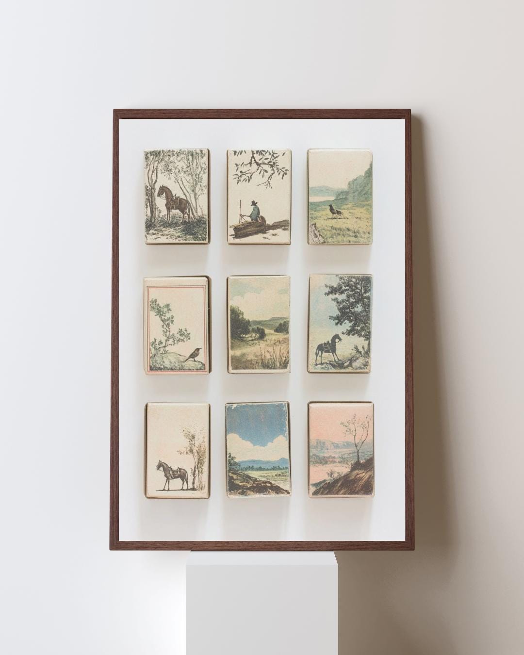 Antique Cowboy Matchbox Print, Vintage Cowboy Matchbook Art, Western ...