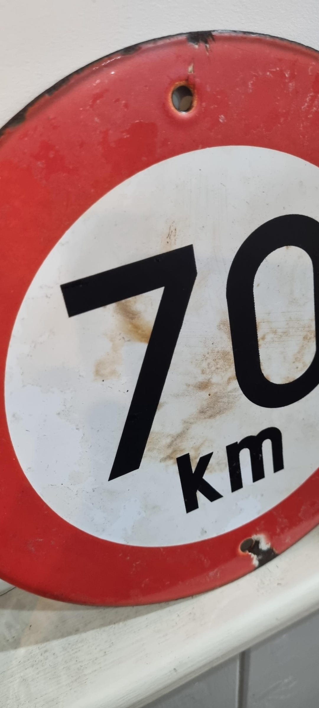 Vintage French Road Sign: 70 Speed Limit, Flea Market Find - Etsy UK