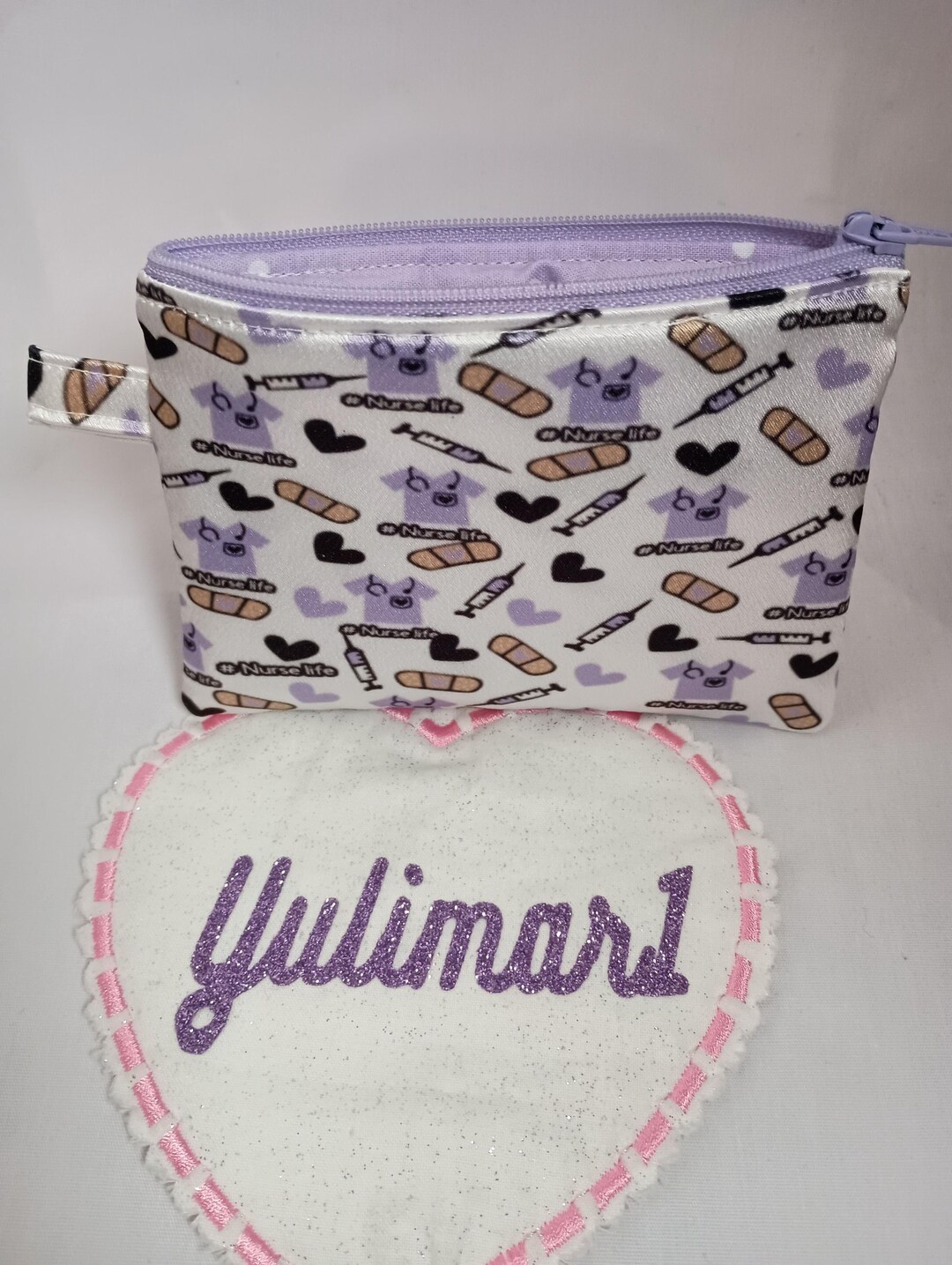 Nurse Coin Zipper Purse Sublimation Fabric Lined Cotton Ready to Ship ...