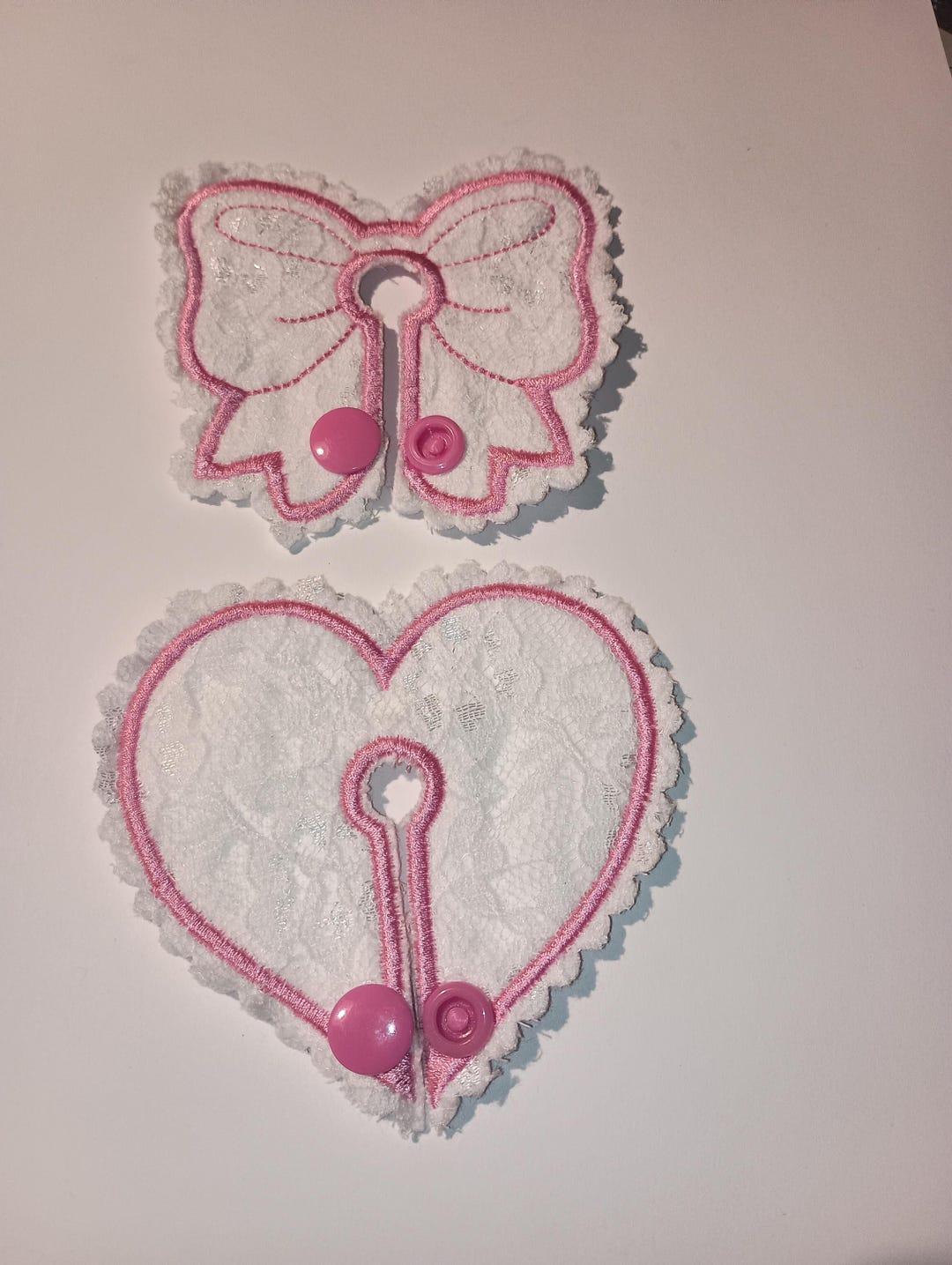 Feeding Bow & Heart G-tube Pad Feeding 3 Layer Pads Set - Etsy